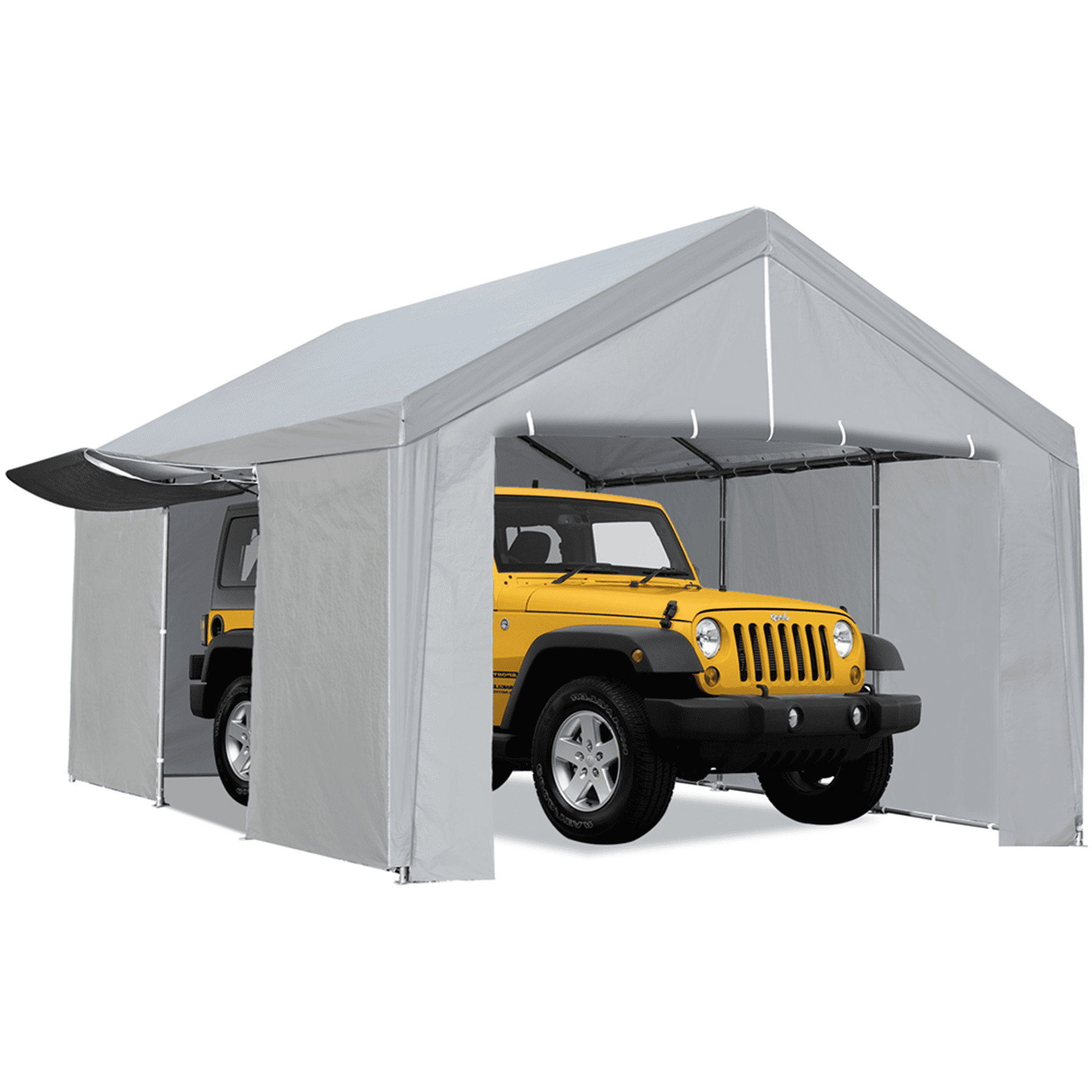 Garvee Galvanized Steel Carport Canopy 10'x20', Outdoor Car Shelter ...