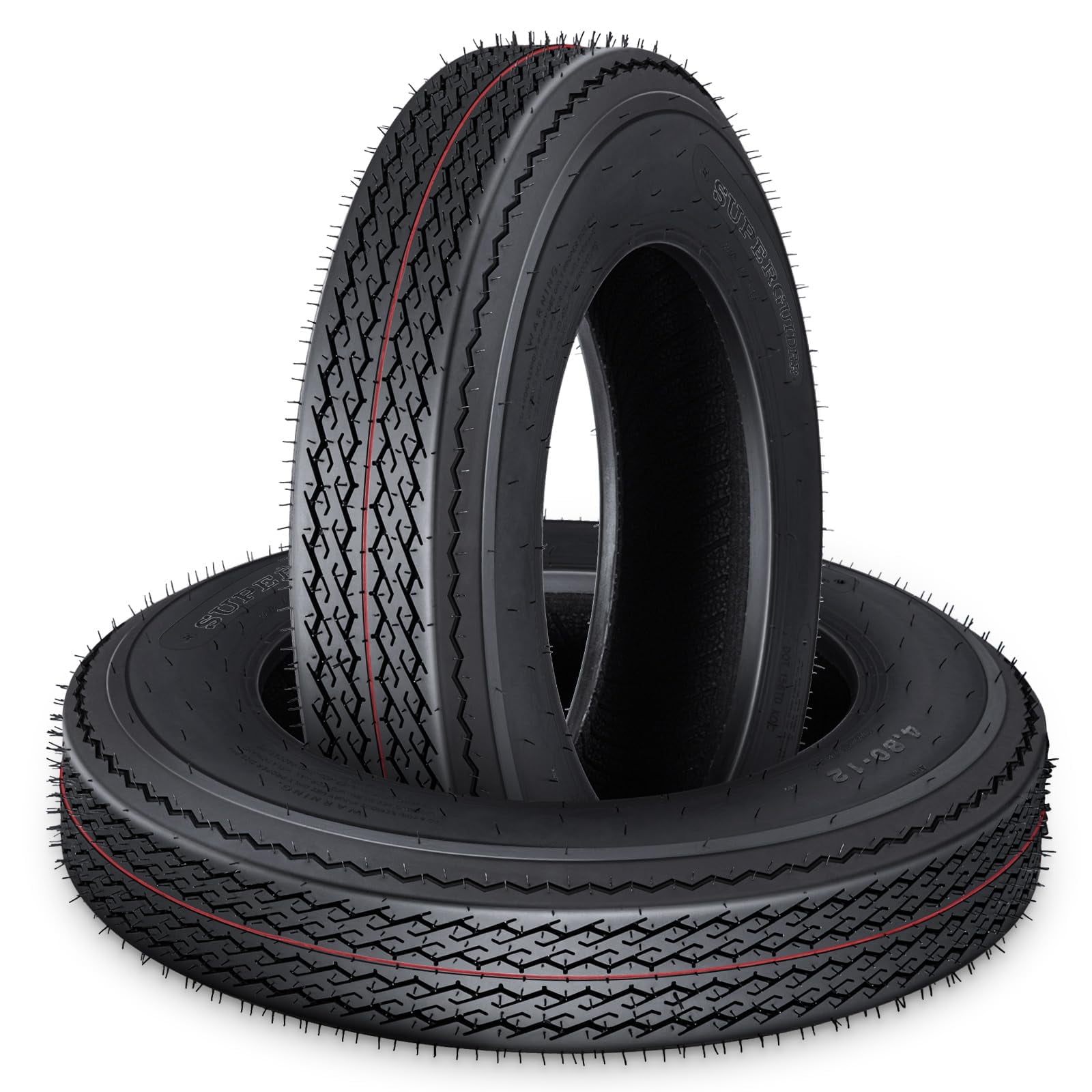WhizMax Heavy Duty Trailer Tires 4.80-12, 6 Ply, Load Range G, Speed ...