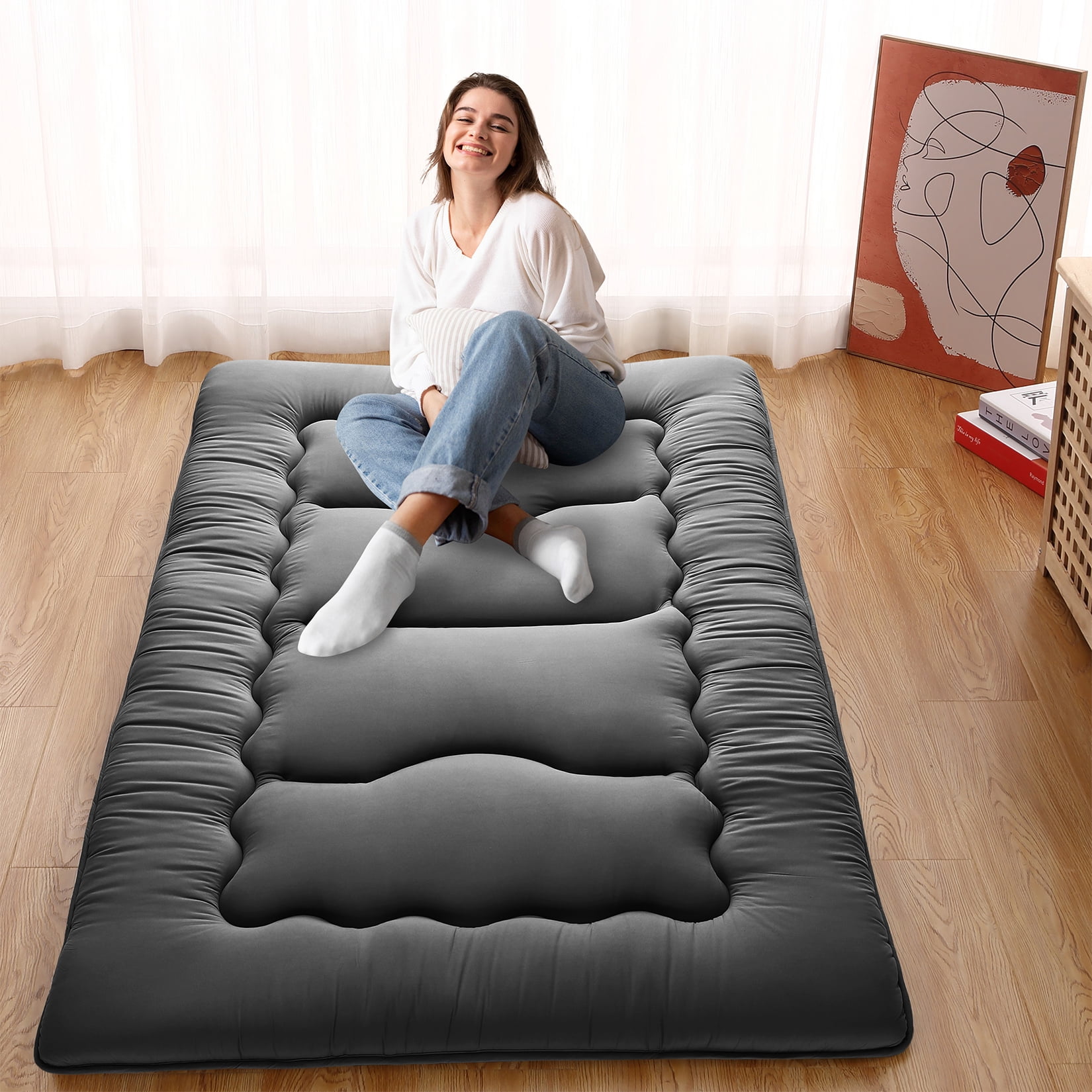 WhizMax Japanese Futon Floor Mattress, Sleeping Mattress for Floor ...