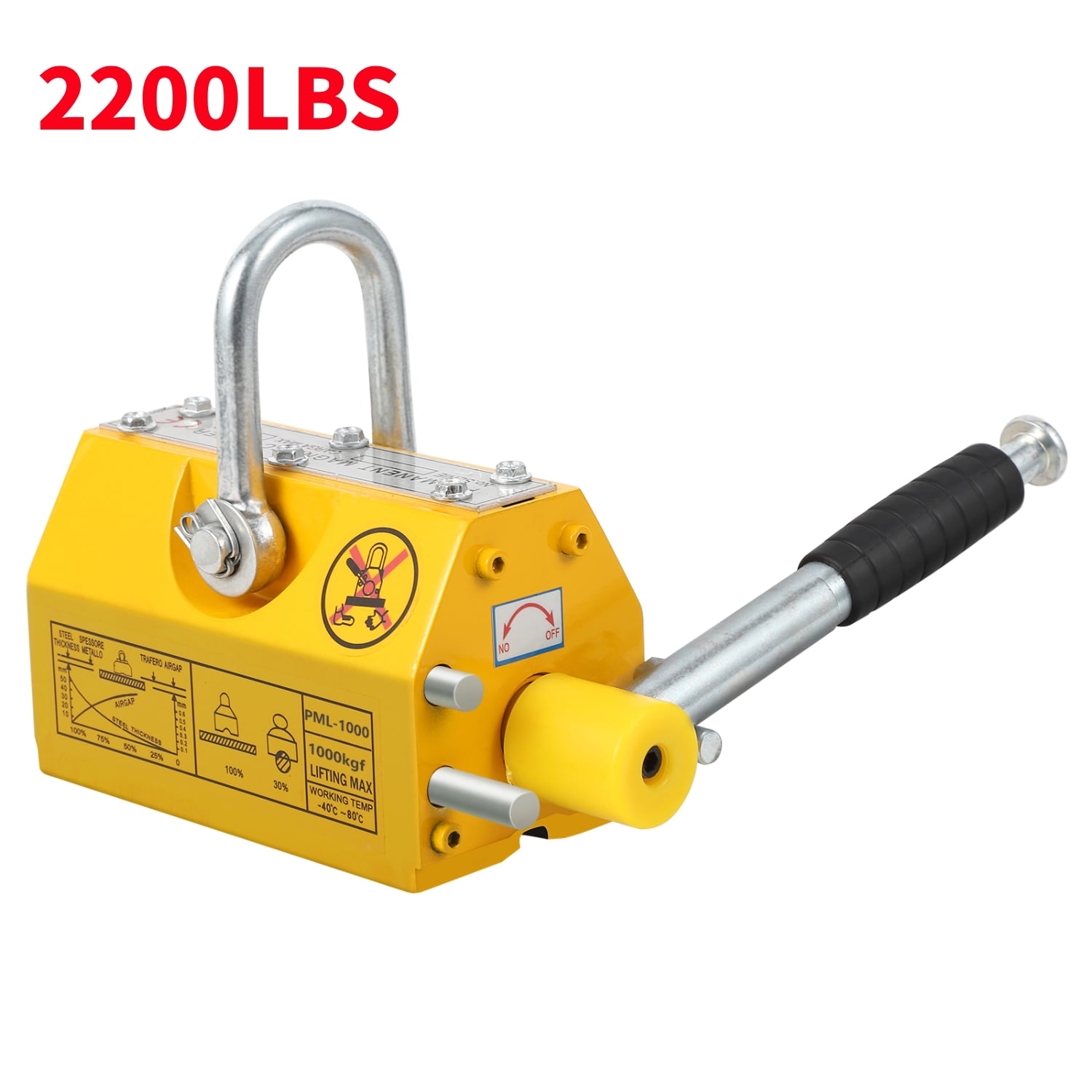 Garvee Magnetic Lifter with Release,2200LBS Heavy Duty Magnet for Hoist ...