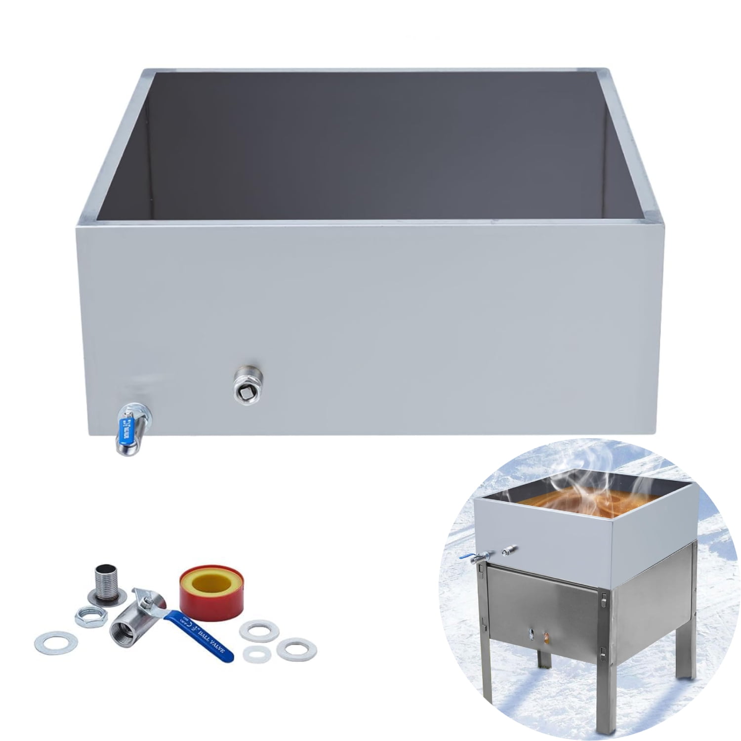 Garvee Maple Syrup Evaporator Pan with Valve for Boiling Maple Syrup ...