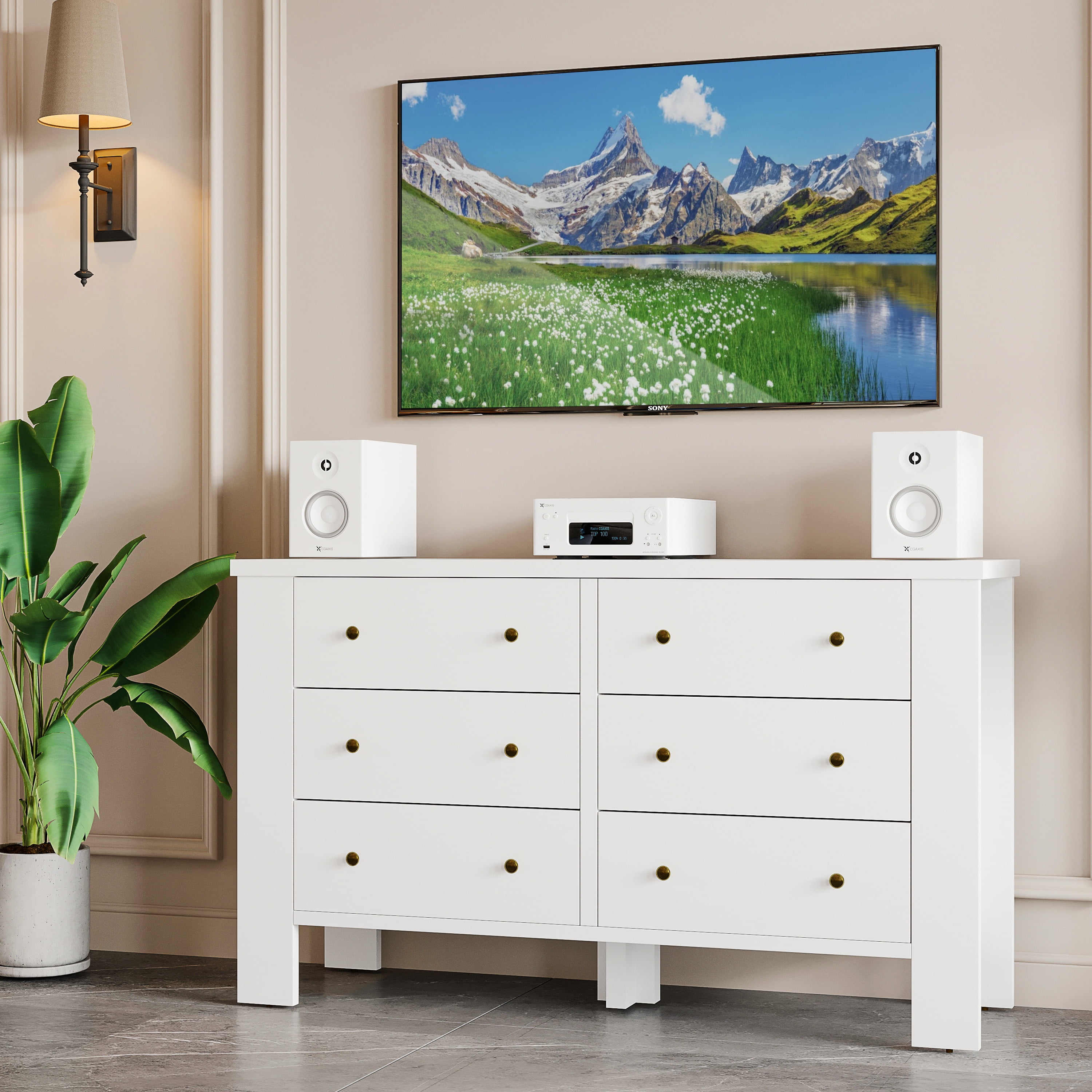 WhizMax Modern 6-Drawer Dresser W Ample Storage Space Waterproof ...