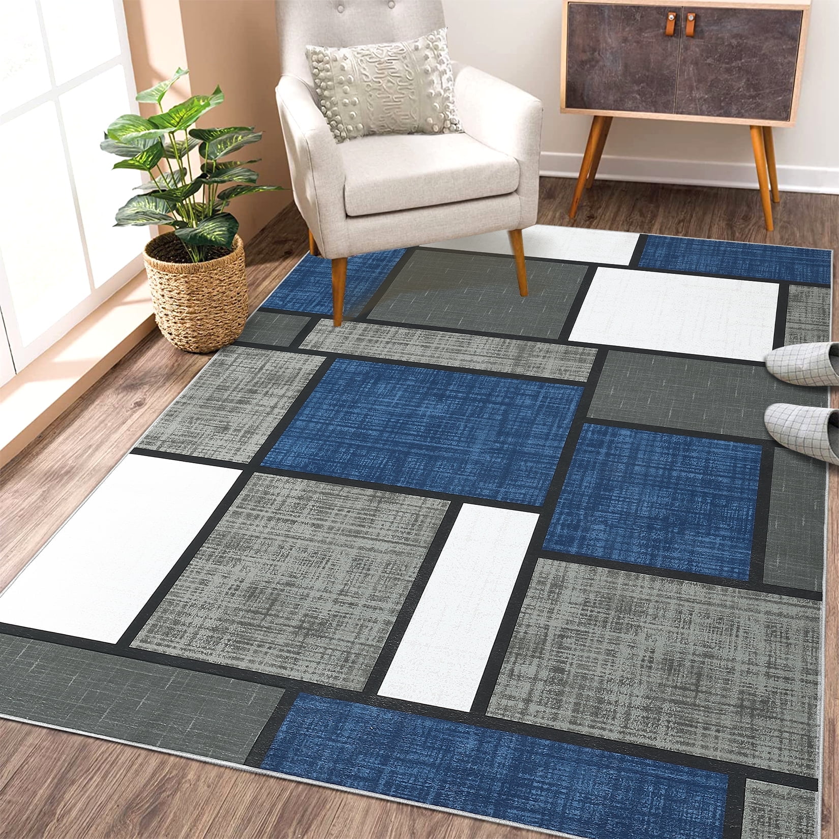 Garvee Modern Large Rug 10x13 Boxes Rugs for Living Room Bedroom ...