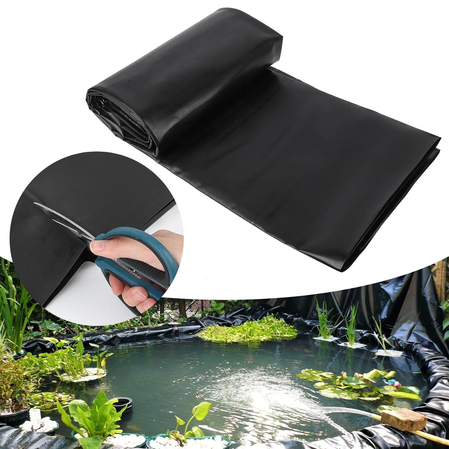 Garvee Pond Liners,20x25ft LLDPE UV Resistant Preformed Pond Liner,Easy ...