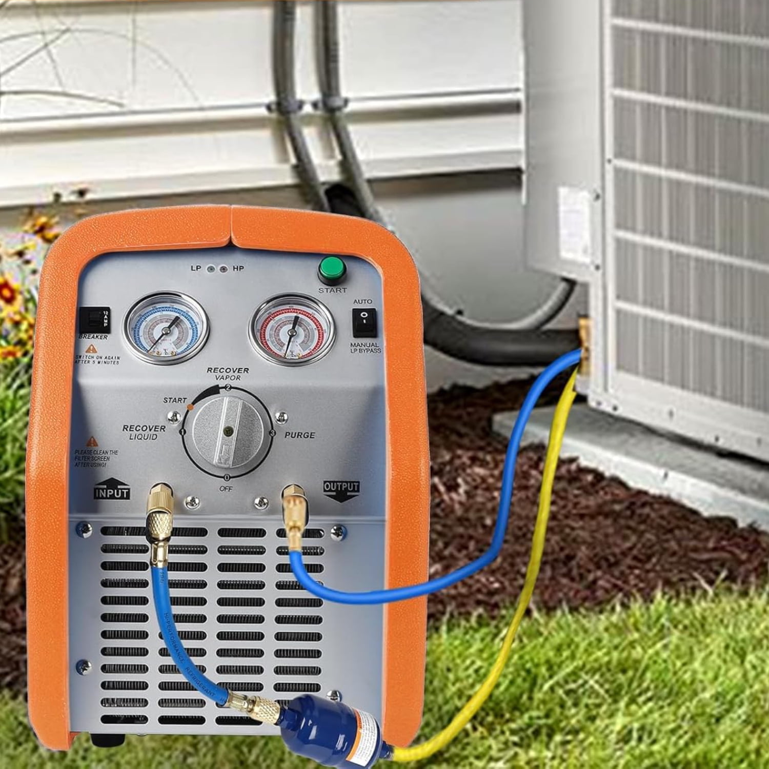 Garvee Portable Refrigerant Recovery Machine,110V-120V Single Cylinder ...