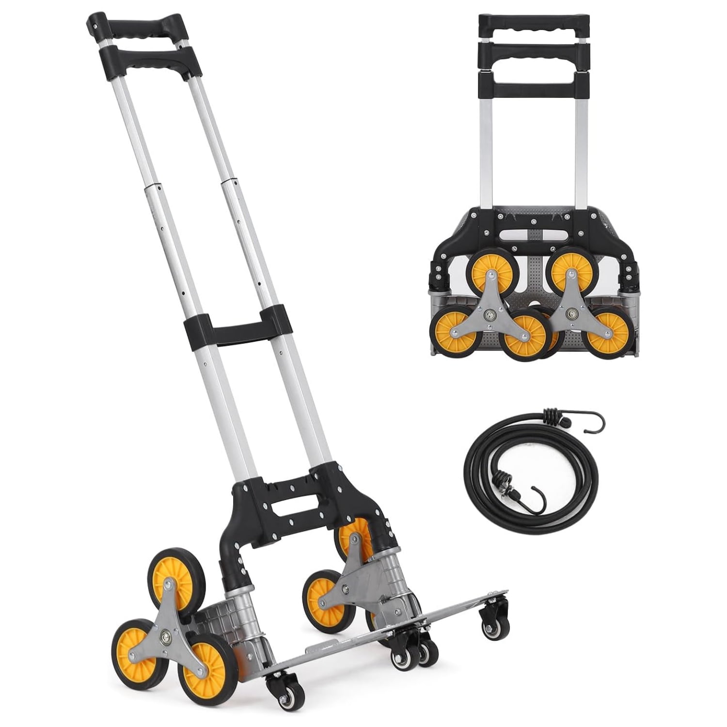 Garvee Stair Climbing Cart,150lbs Capacity Aluminum Folding Dolly Cart ...