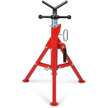 B&B Pipe 3900 High-Profile Adjustable Pipe Jack Stand with V-Head ...