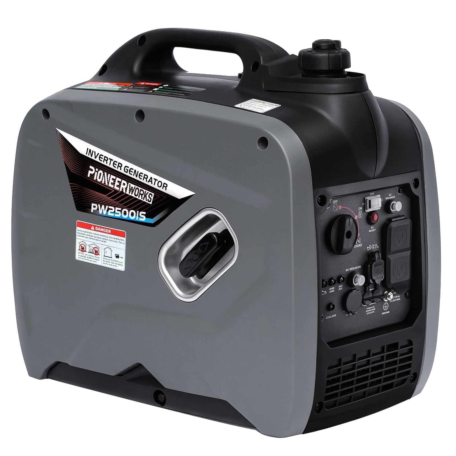 Whizmax 2500W Portable Inverter Generator,12V Dc To 120V AC 60HZ, Lcd ...
