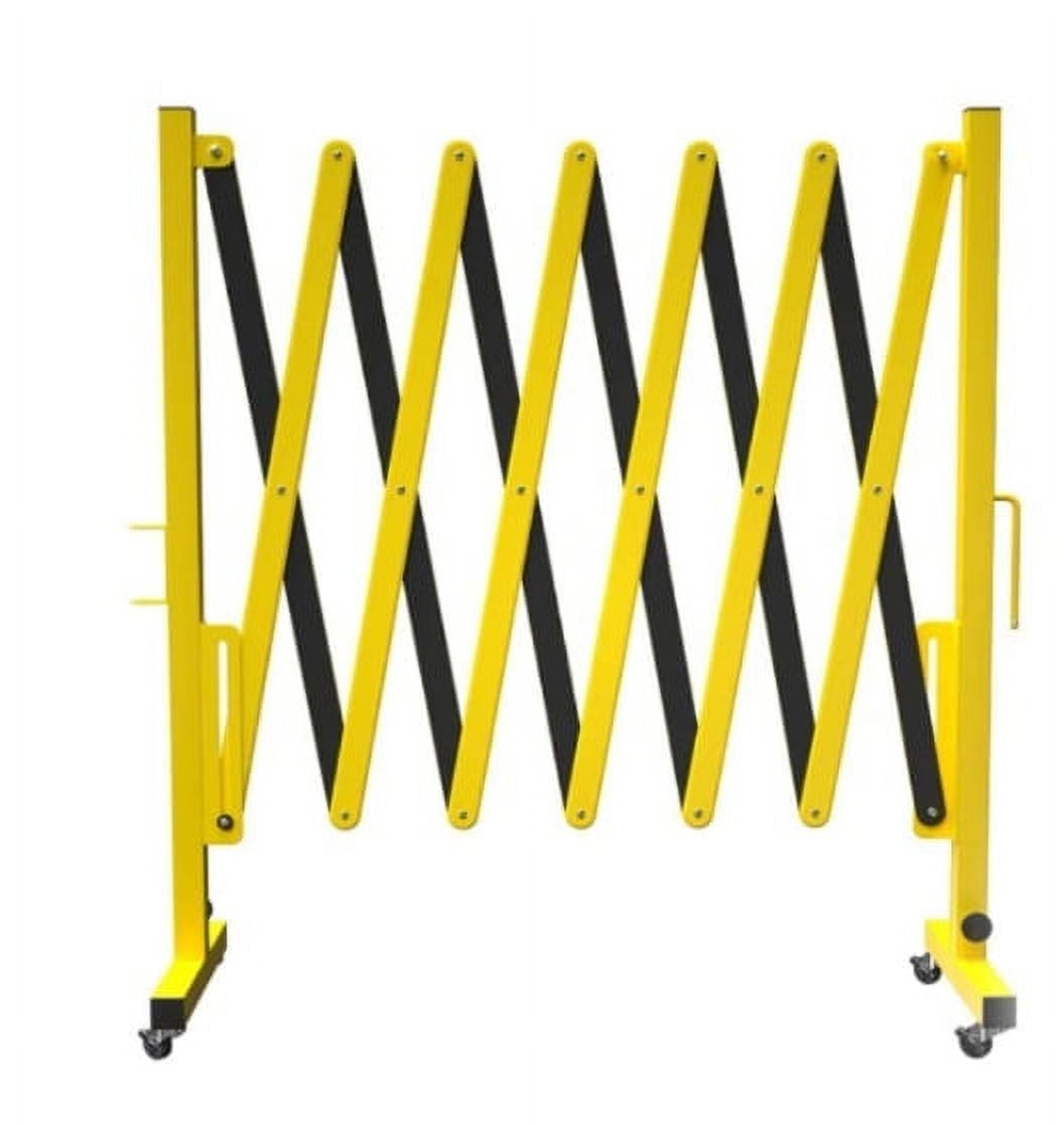 Garvee Expandable Metal Barricades,11FT Yellow And Black, Easy To ...