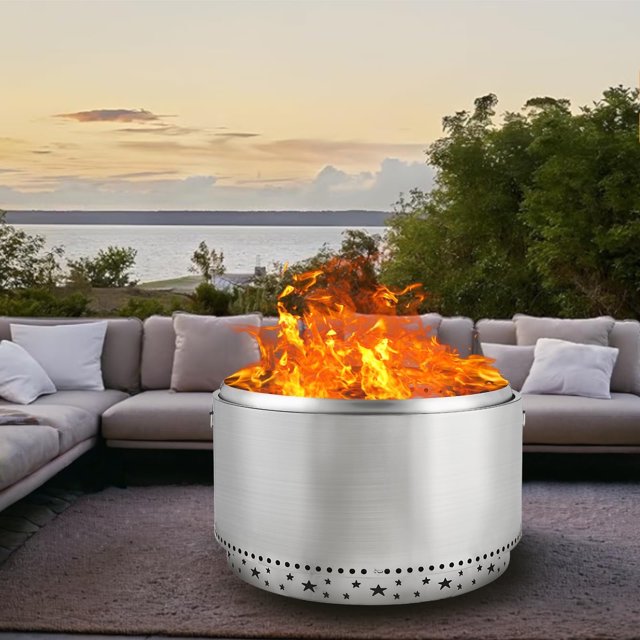 Garvee Fire Pits for Garden, 42 Inch Smokeless Fire Pit, 304 Stainless ...