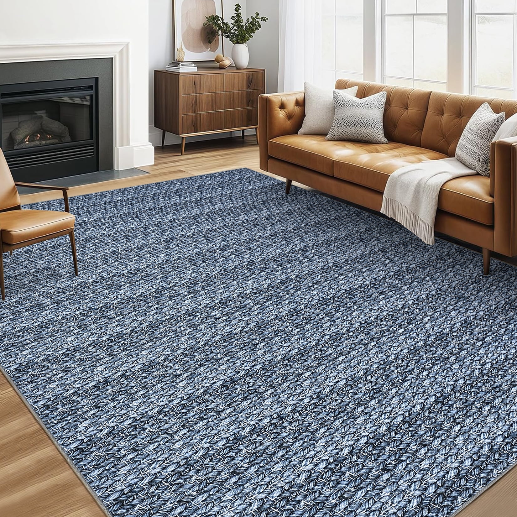 Garvee Large Area Rug 10'x13' Braided Print Rugs Soft Modern Non-Slip ...