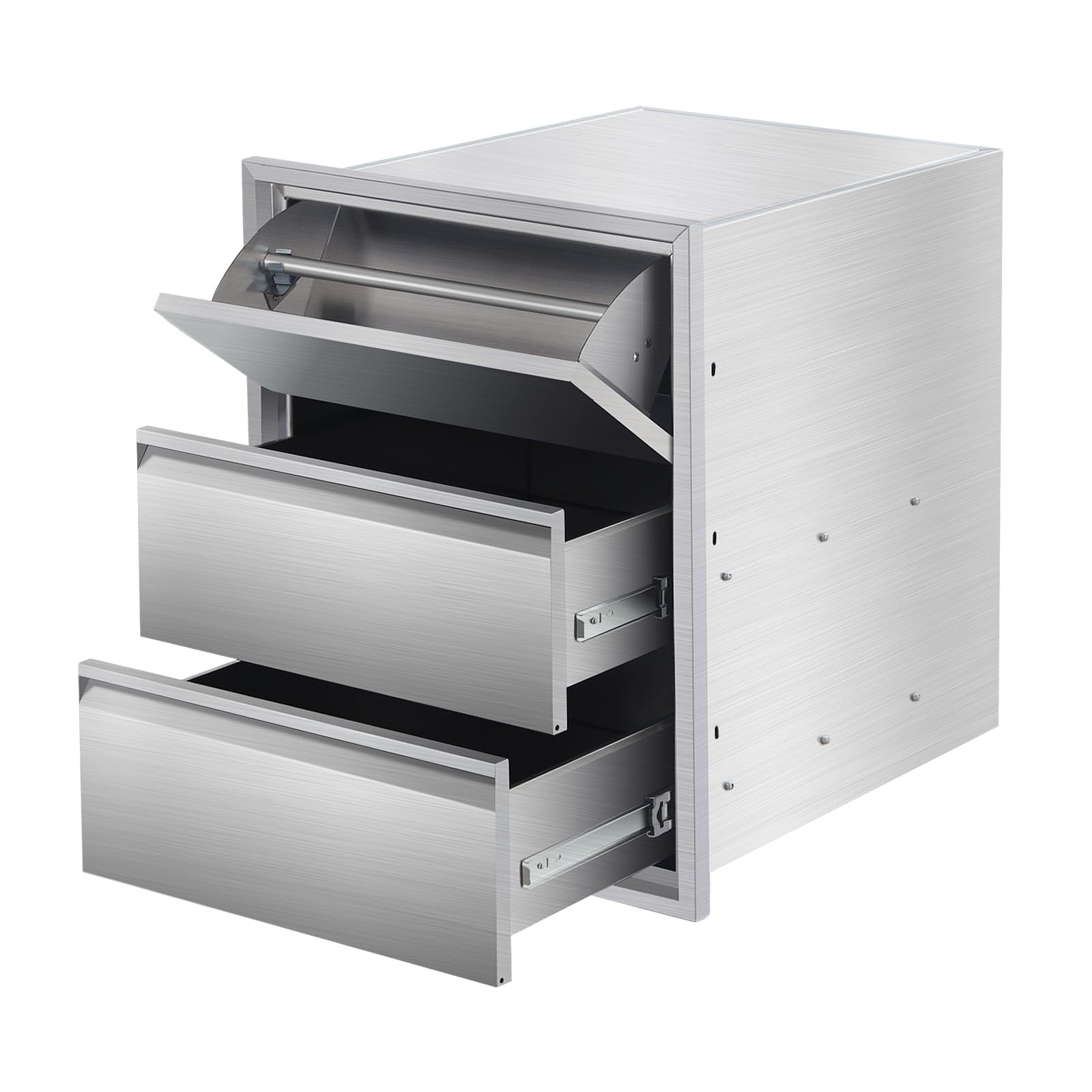 Garvee Outdoor Kitchen Drawers,with Paper Towel Holder, Stainless Steel ...
