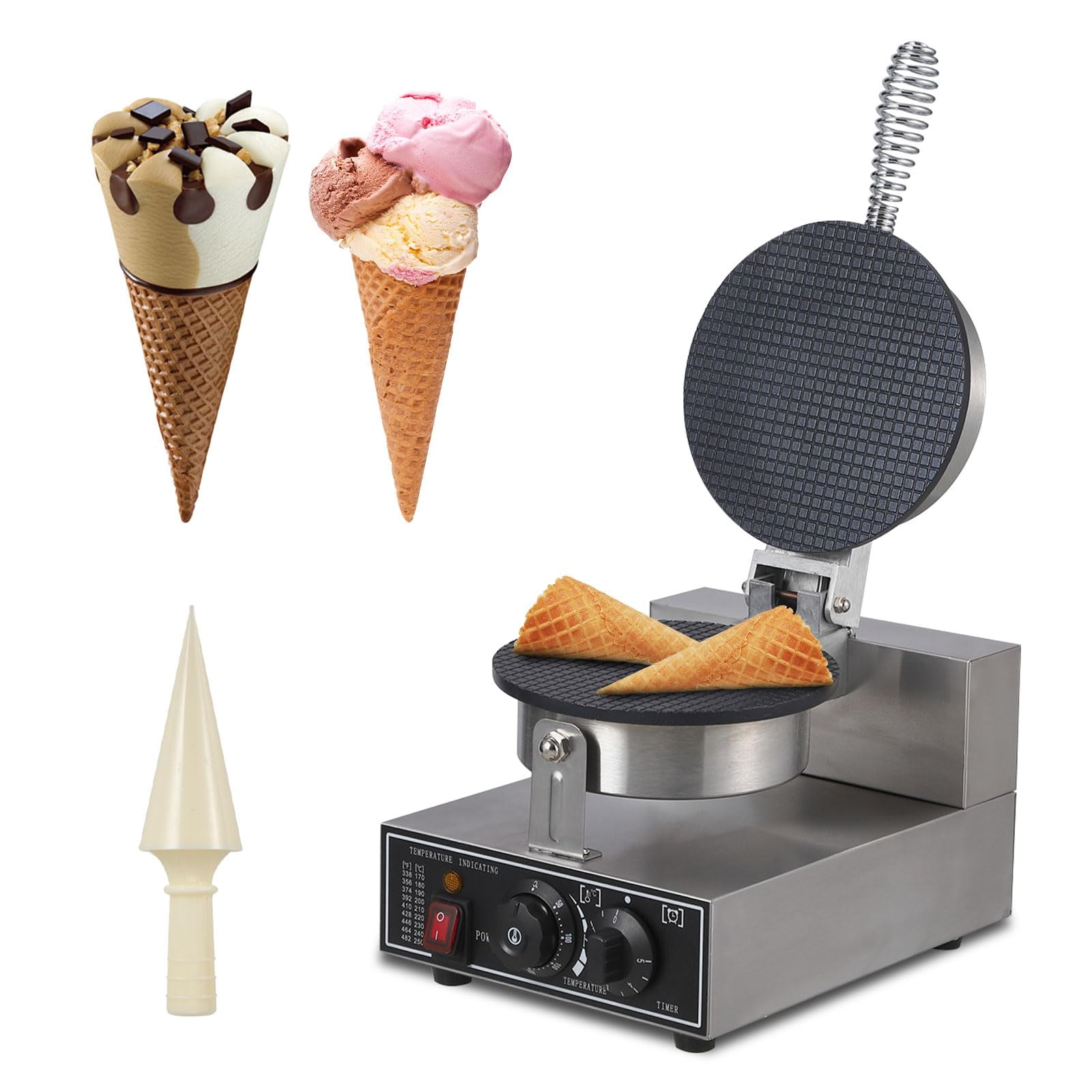 Whizmax Waffle Makers & Irons,1300W Commercial Electric Ice Cream Cone ...