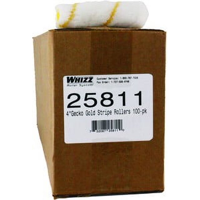 Whizz 25811 4" Premium Polyamide Fabric Gold Strip Mini Roller Bulk Pk ...