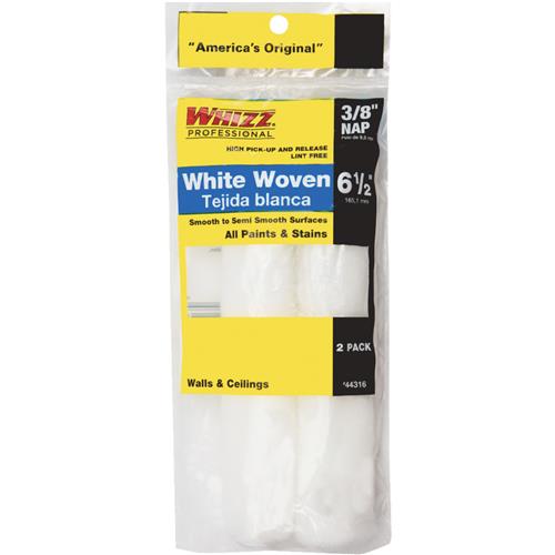 Whizz White Woven Fabric Roller Cover 2PK 6.5" REPLCMNT COVERS, Each ...