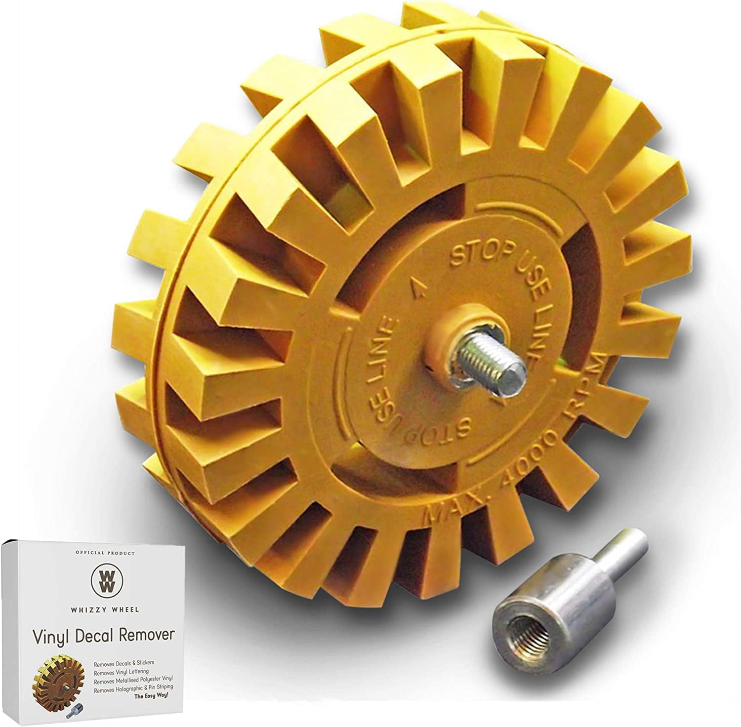 Whizzy Wheel 4 Inch IFF17 Decal Remover Eraser Remove Car Stickers ...