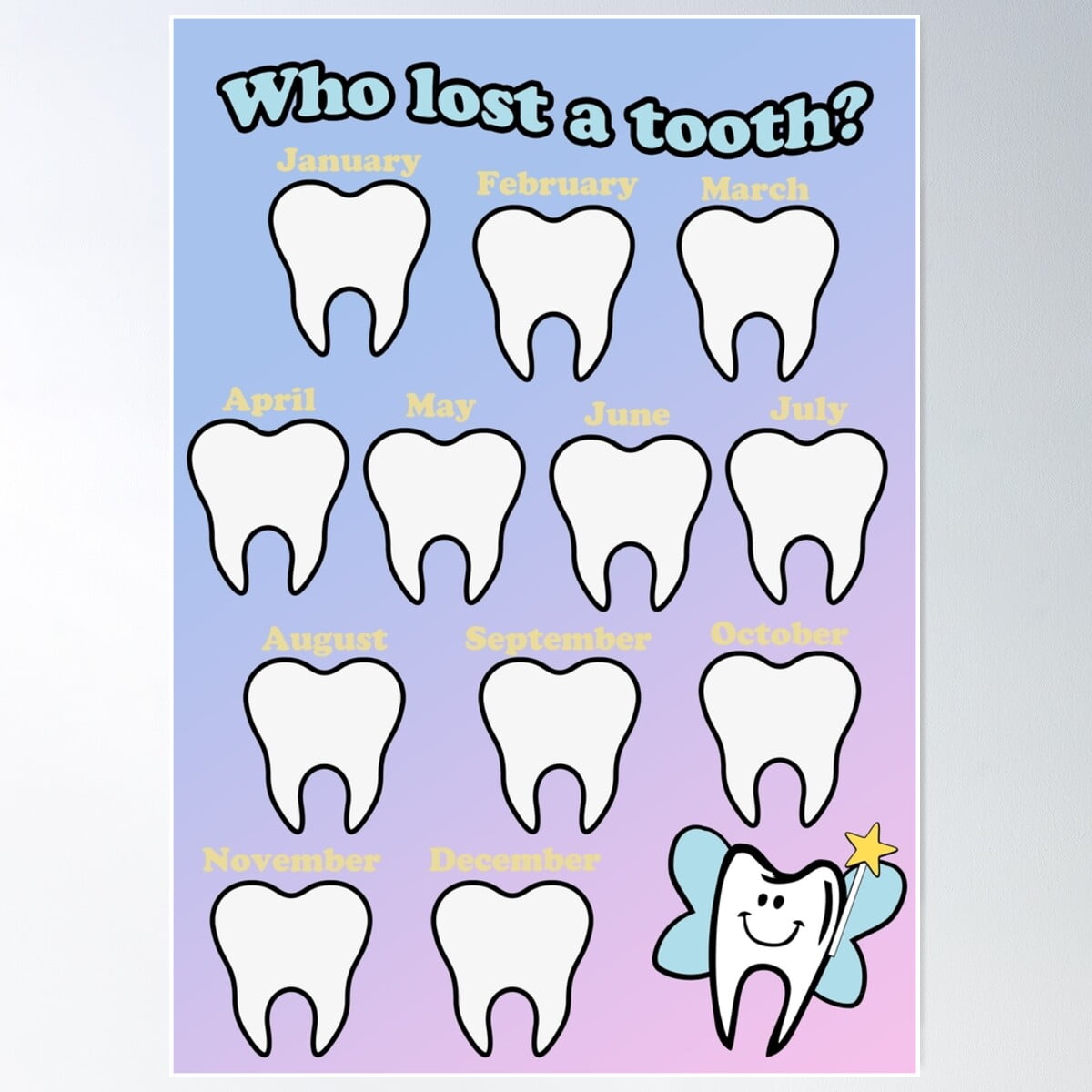 Who Lost A Tooth? Classroom Poster Poster Wall Art, Modern Wall Decor ...