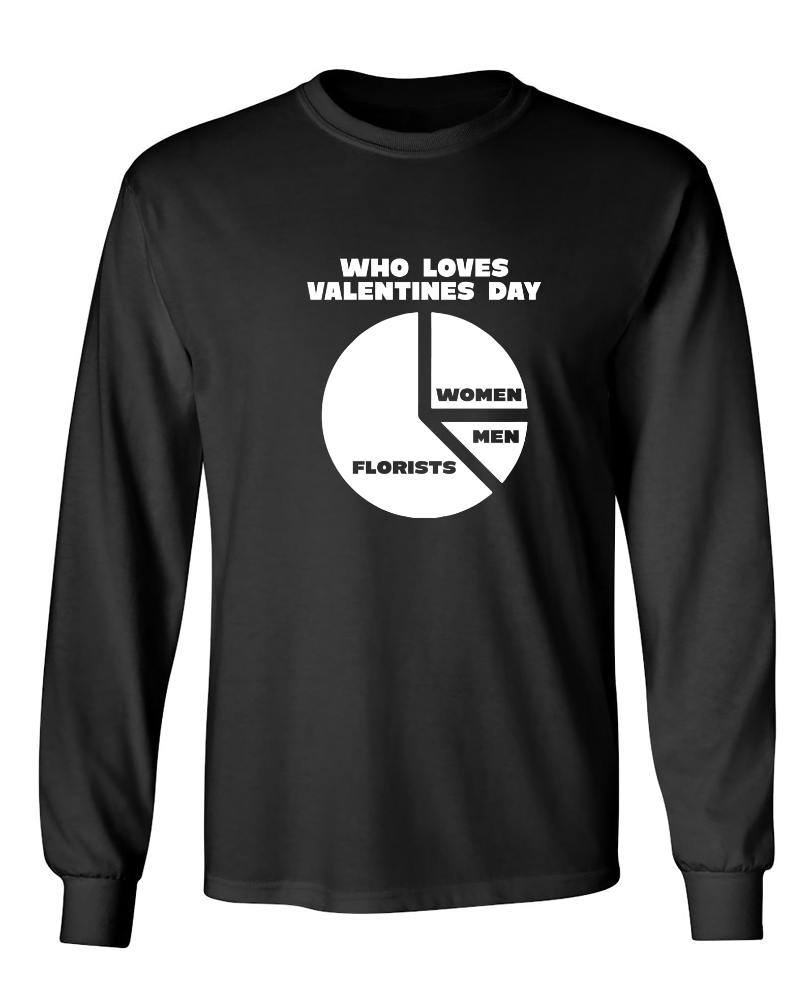 Who Loves Valen*ines Day Sarcastic Humor Novelty Men's Long Sleeve ...