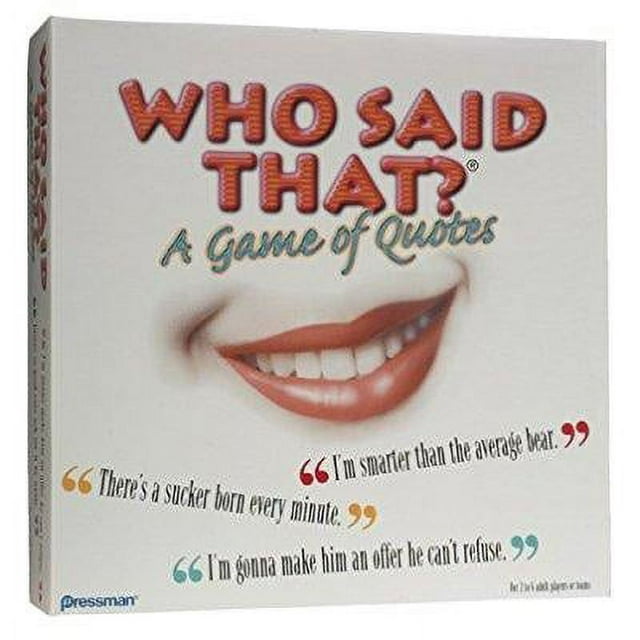 Who Said that? A Game of Quotes Board Game - Walmart.com
