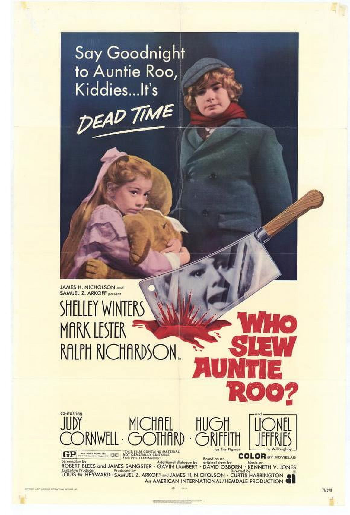 Who Slew Auntie Roo - movie POSTER (Style B) (11" x 17") (1971 ...