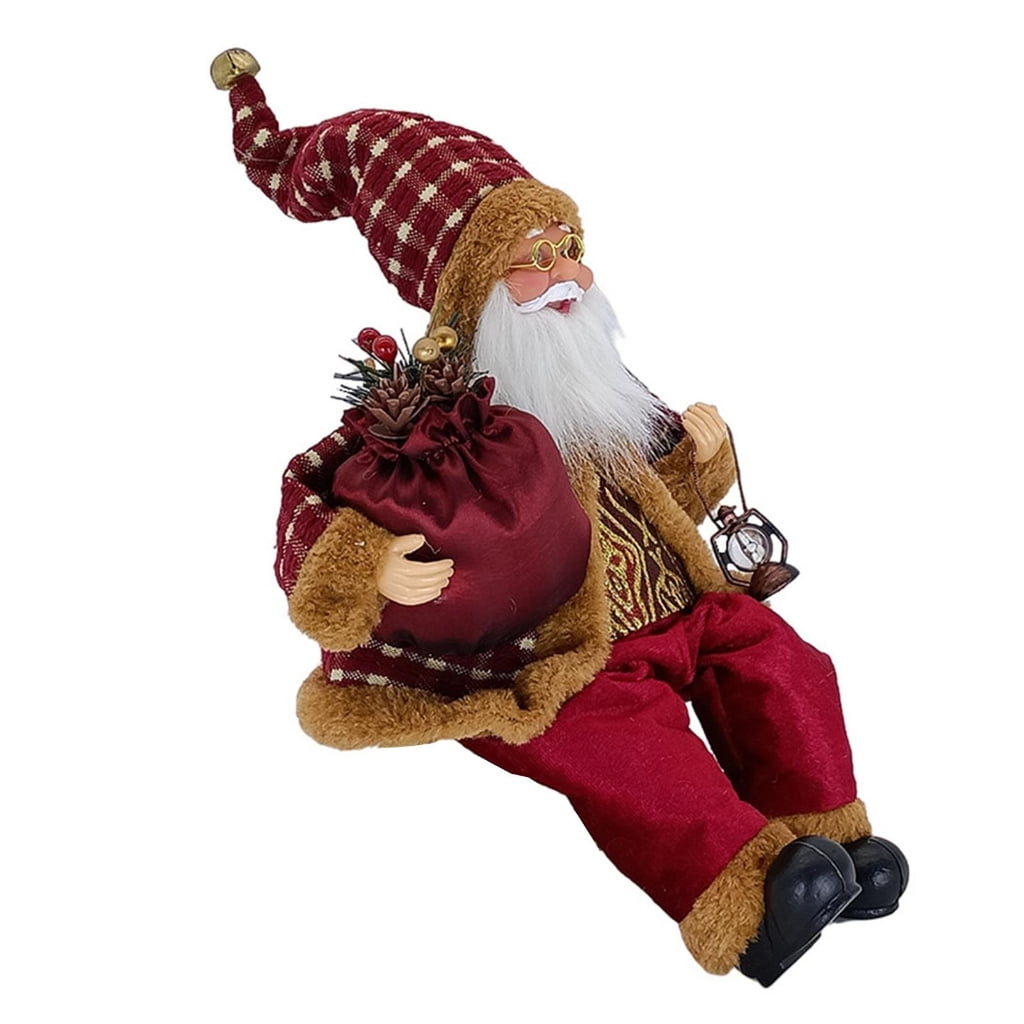 Whoamigo 14'' Sitting Santa Claus Figurine - Christmas Figure ...