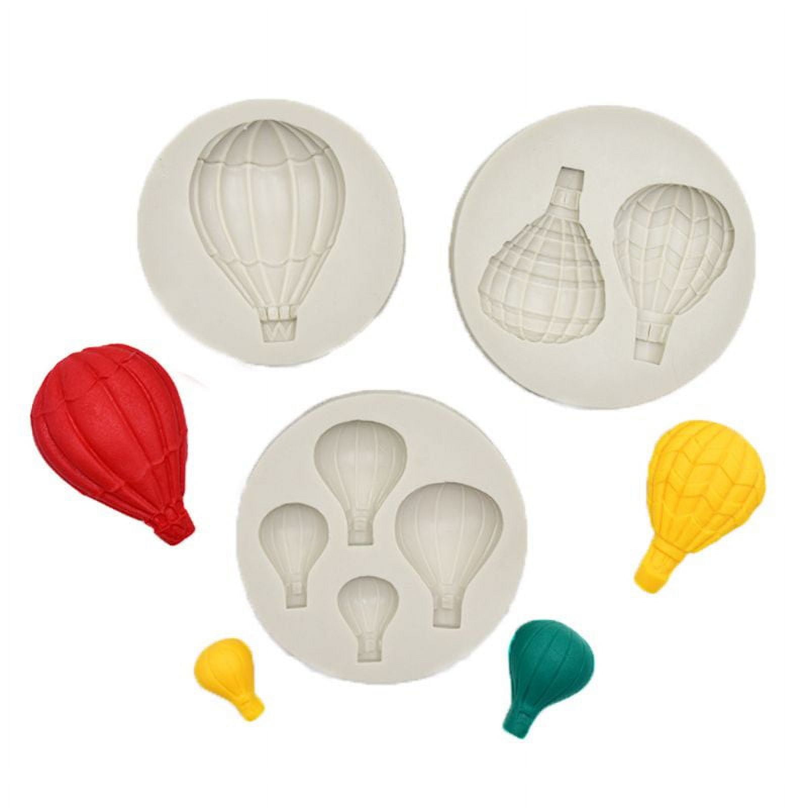 Whoamigo 3pcs 3D Hot Air Balloon Silicone Mold Fondant Cake Border ...