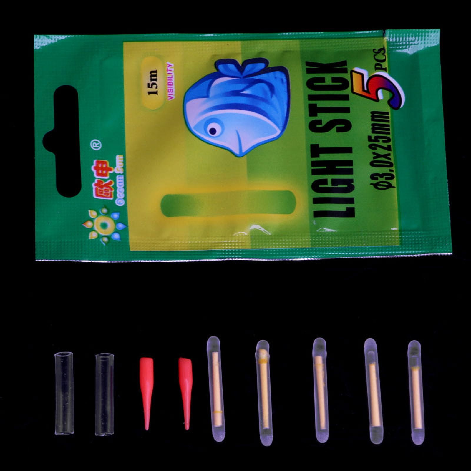 Whoamigo 5 Pack Fishing Light Sticks - Floating Fluorescent Night Clip ...