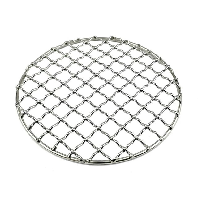 Whoamigo Camping Grill Grate Mesh Pads Square Round Grilling Mesh Fire Cooking Outdoor Picnic ...