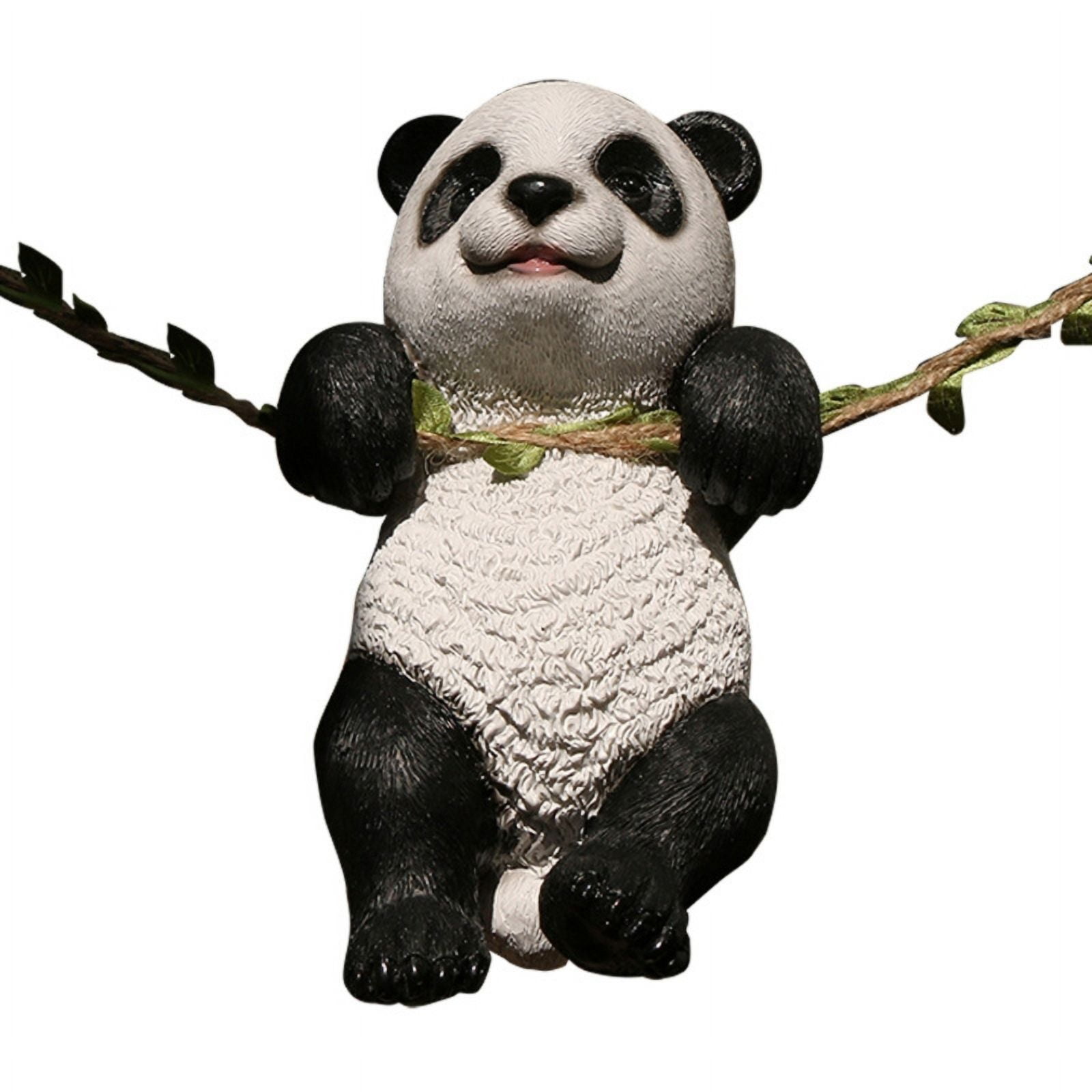 Whoamigo Cute Artificial-Giant Panda Figurines Miniatures Ornament ...