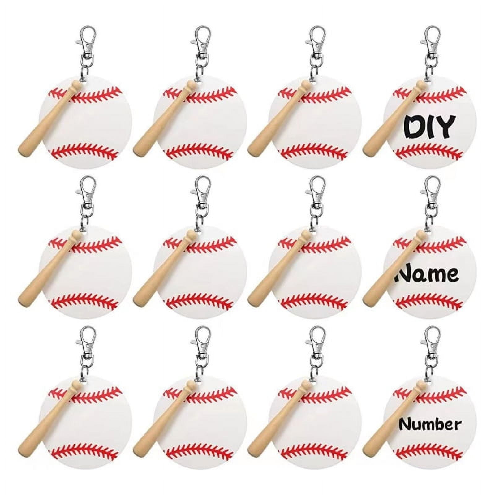 Whoamigo DIY Baseball Keychain Tassels - Acrylic Craft Kit, 36 Pieces ...