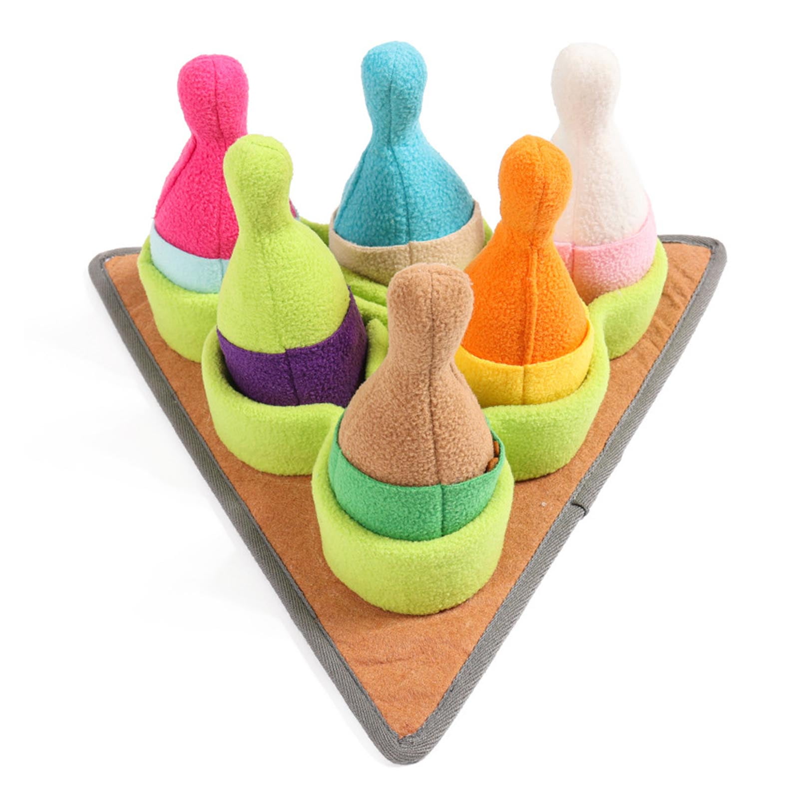 Whoamigo Dog Snuffle Mat Puzzle Plush Squeak Toys Slow Feeder Improving ...