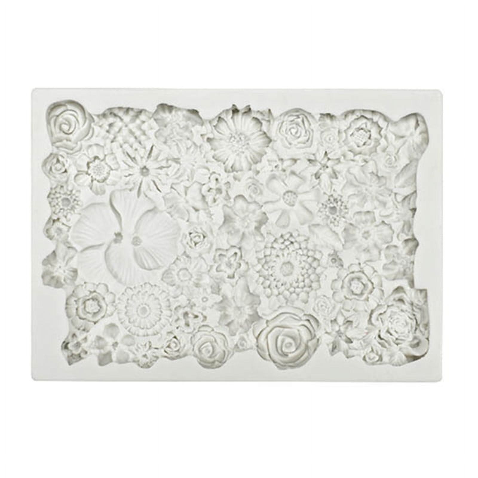 Whoamigo Flowers Silicone Rubber Flexible Food Safe Mould Clay Resin ...