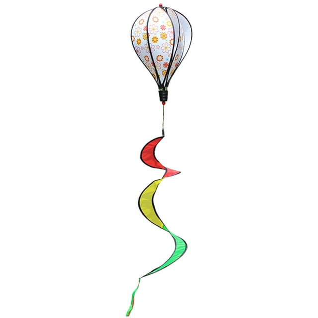 Whoamigo Hot Air Balloon Wind Spinner - Rainbow Yard Decoration ...