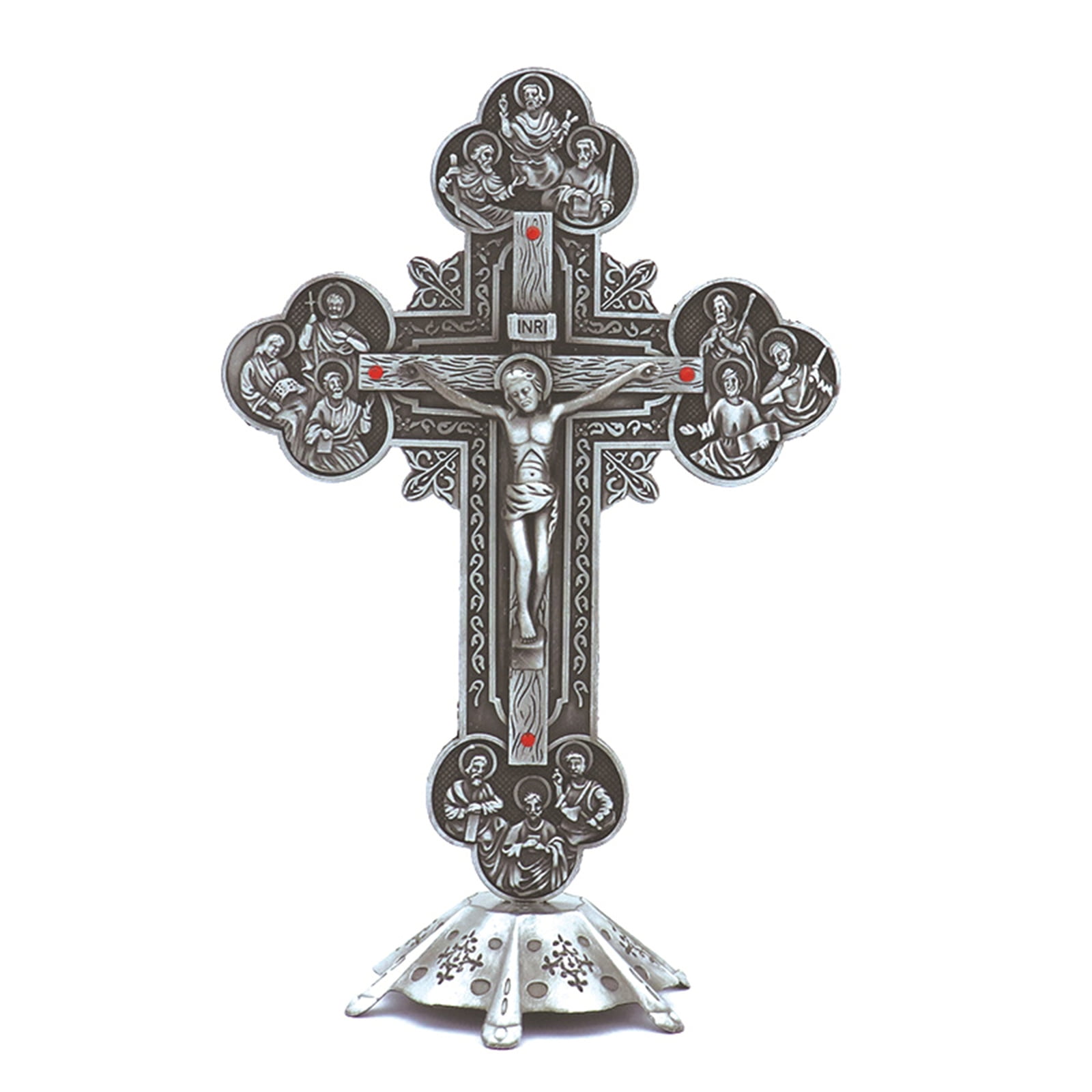 Whoamigo Metal Cross Figurine, Jesus Crucified Christian Catholic ...