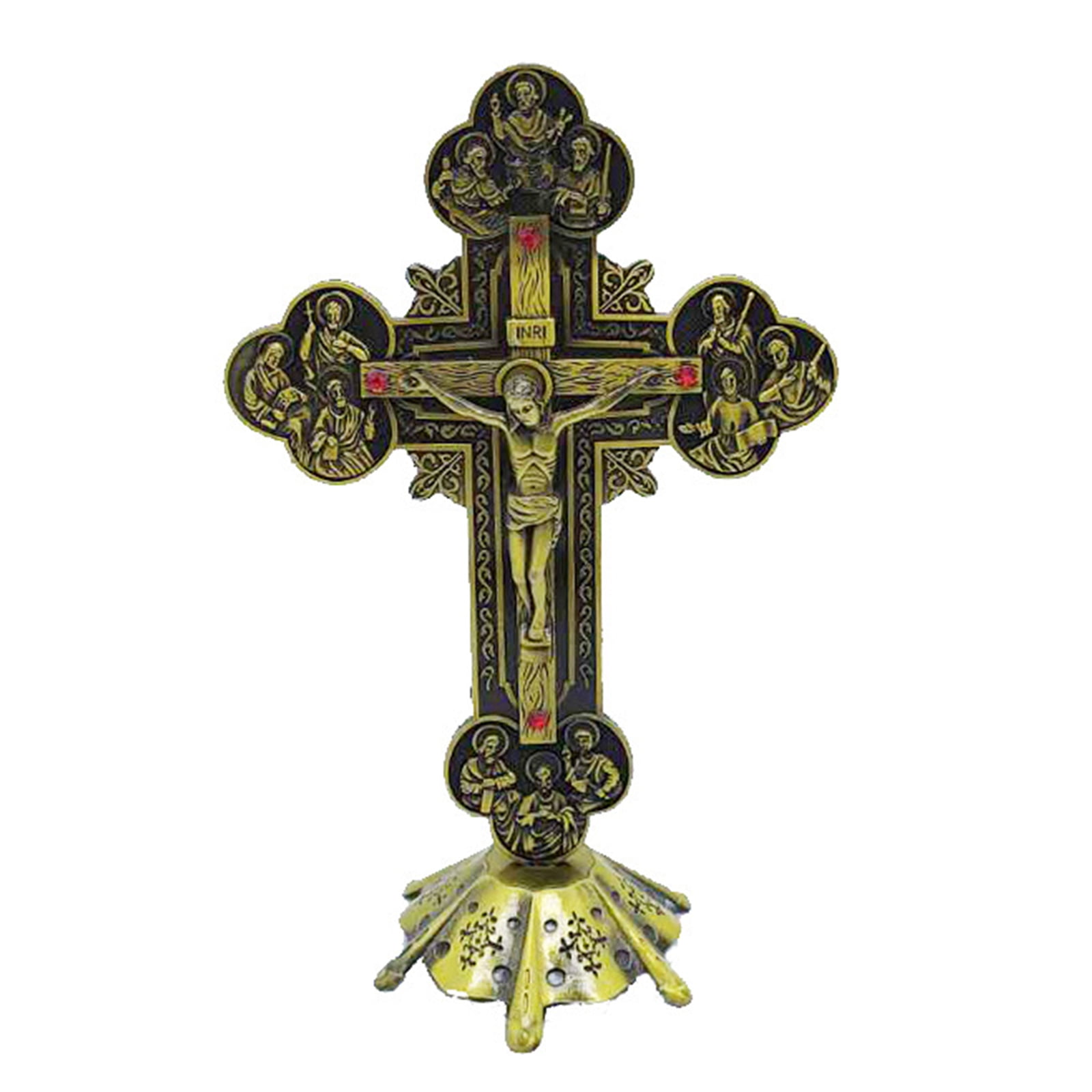 Whoamigo Metal Cross Figurine, Jesus Crucified Christian Catholic ...