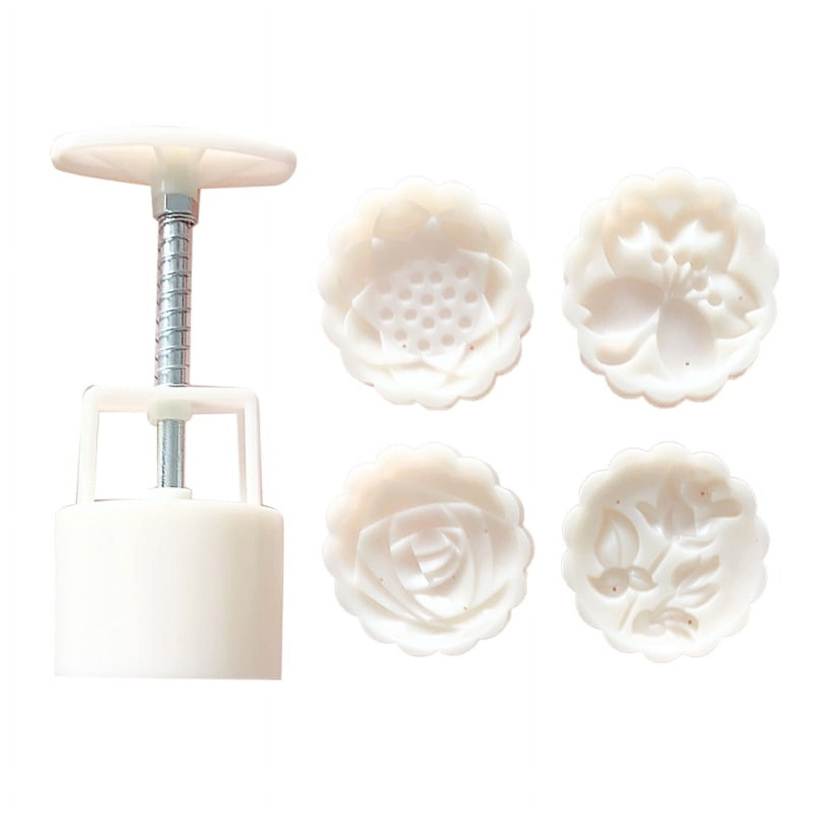 Whoamigo Moon Cakes Moulds Round Design Hand Pressure Fondant ...