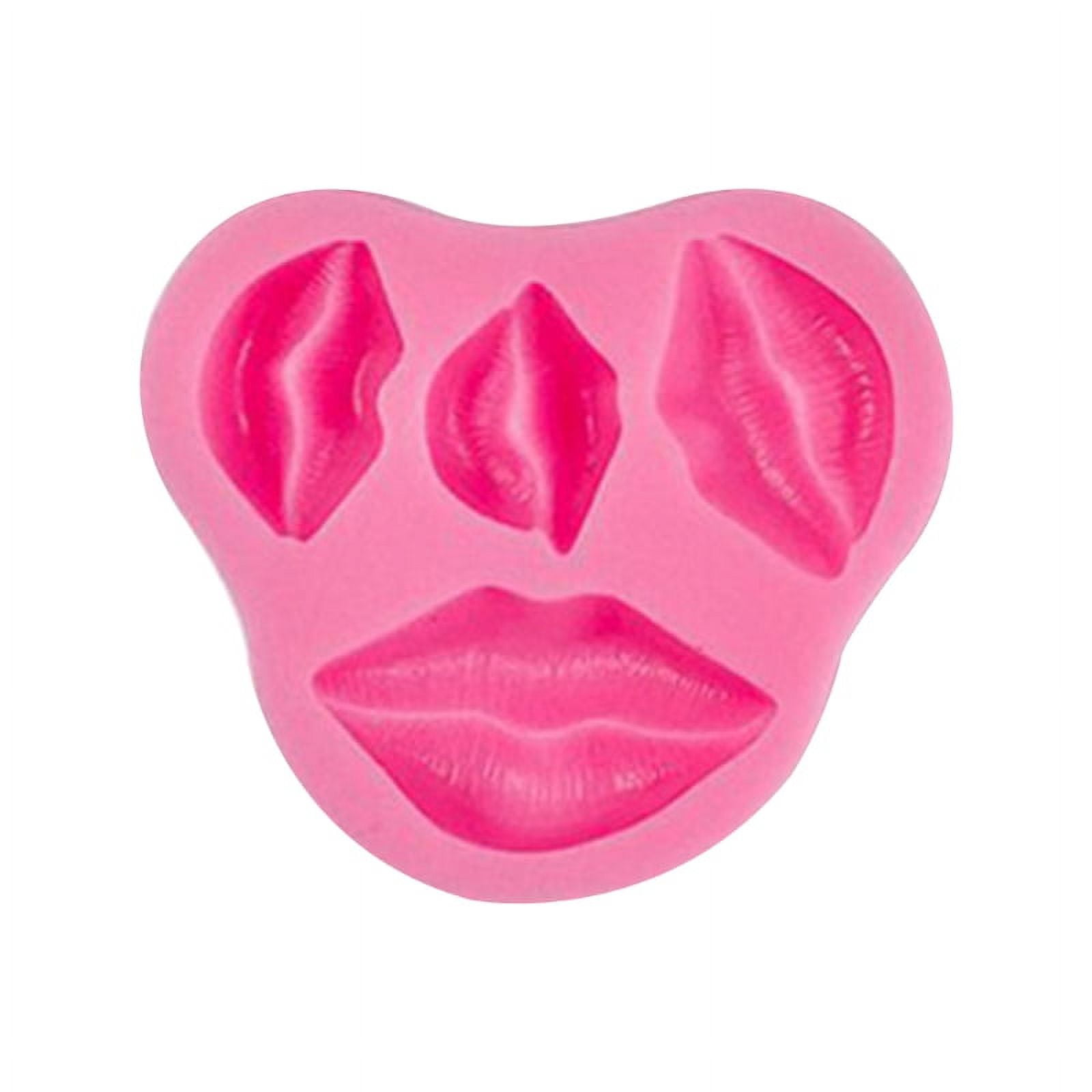 Whoamigo Valentine's Day Lips Silicone Mold Red Lips Shape Moulds 5 ...