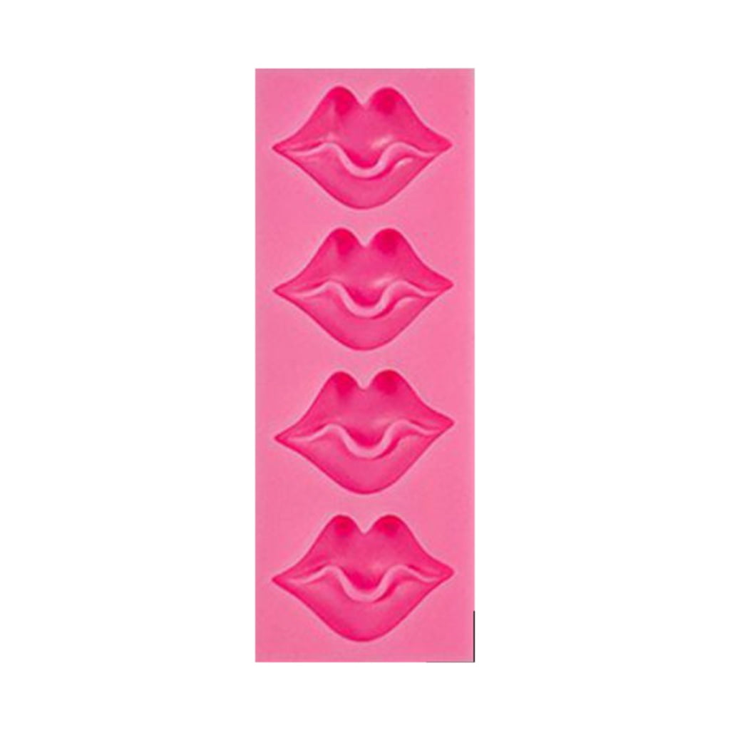 Whoamigo Valentine's Day Lips Silicone Mold Red Lips Shape Moulds 5 ...