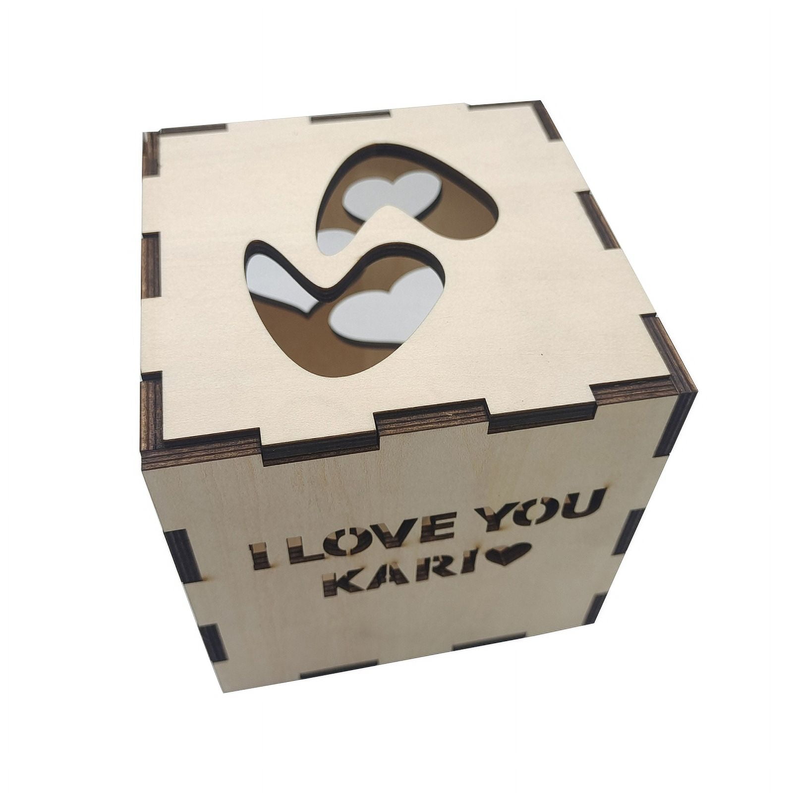 Whoamigo Valentine's Day Wooden Candle Holder Tea Light Holder Hollow ...