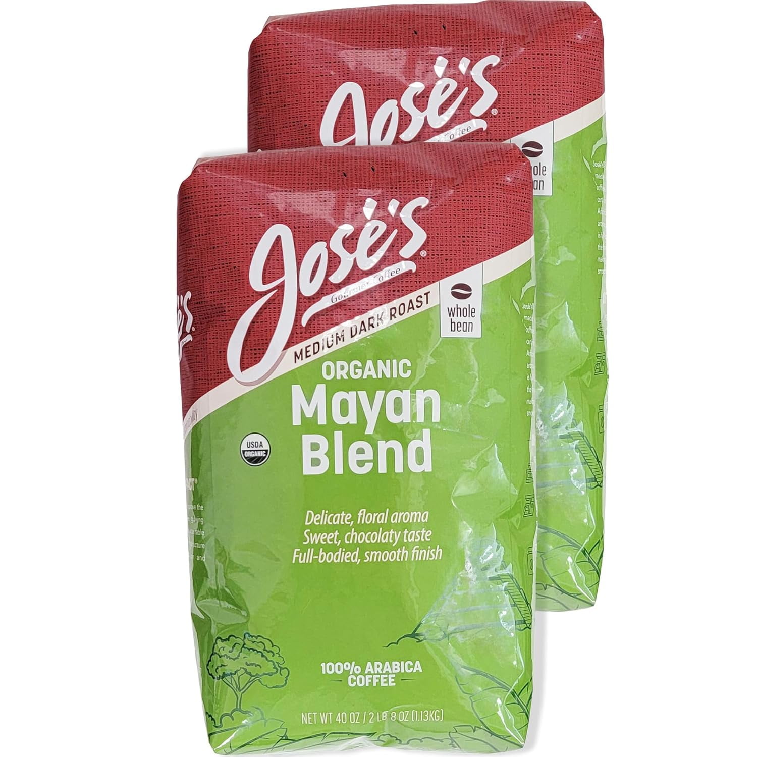 Whole Bean Coffee, 2lb 8 oz/40 oz, 2 Bags (5 lbs total) - Medium Dark ...