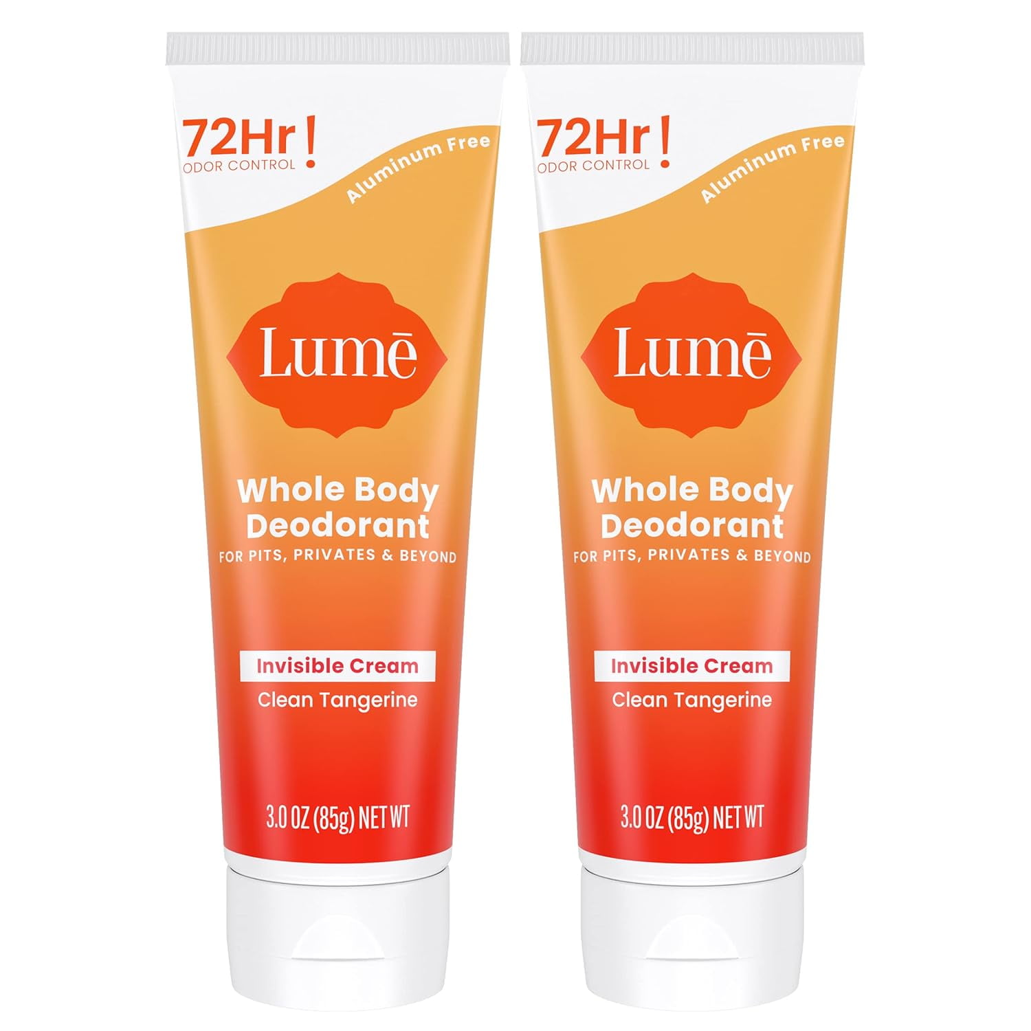 Whole Body Deodorant Lume Clean Tangerine,Lume Deodorant for Women -Invisible Cream Tube for ...