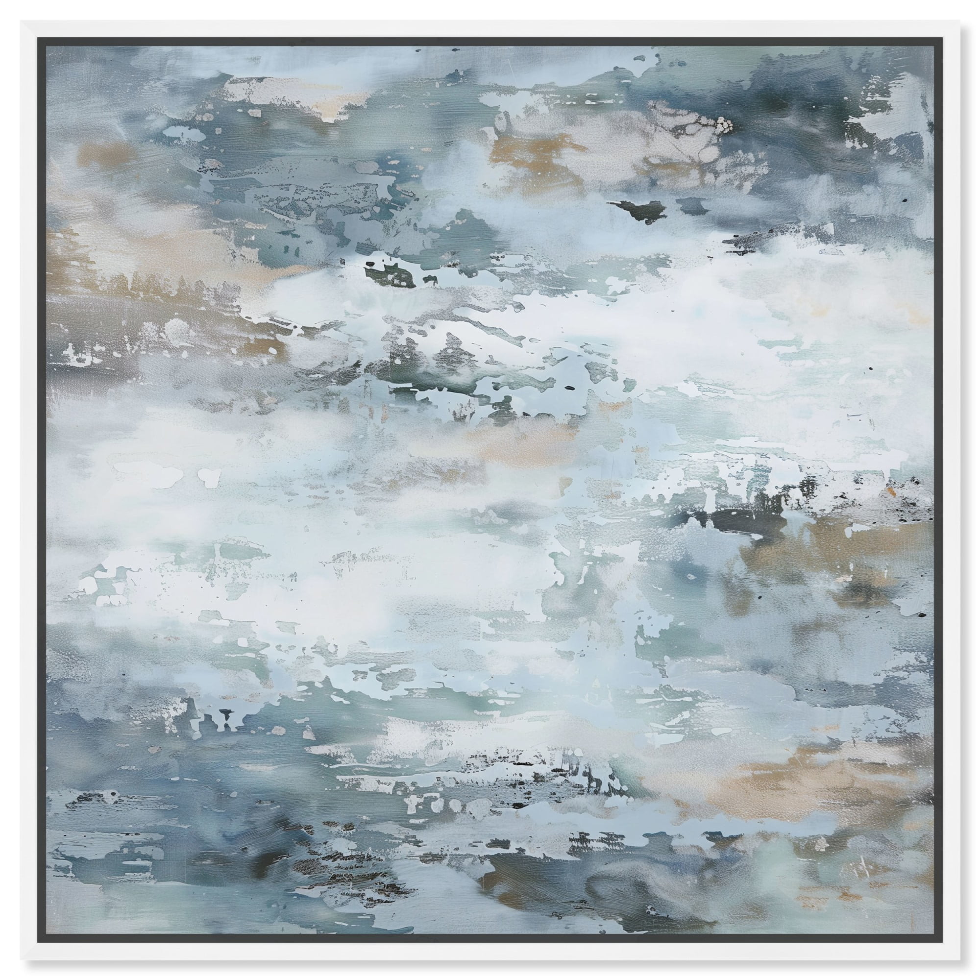 Whole Canvas Fall Abstract Art by Art Remedy, White Frame, 40" x 40 ...