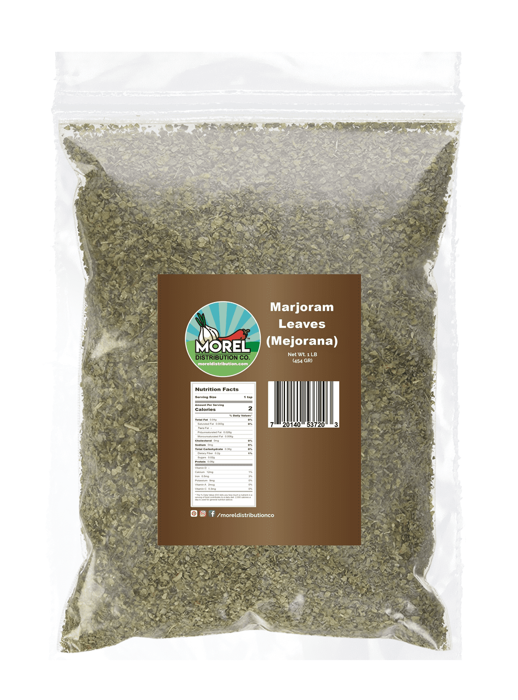 Whole Dried Marjoram Leaves. Origanum Majorana. Hojas de Mejorana. 1 lb ...