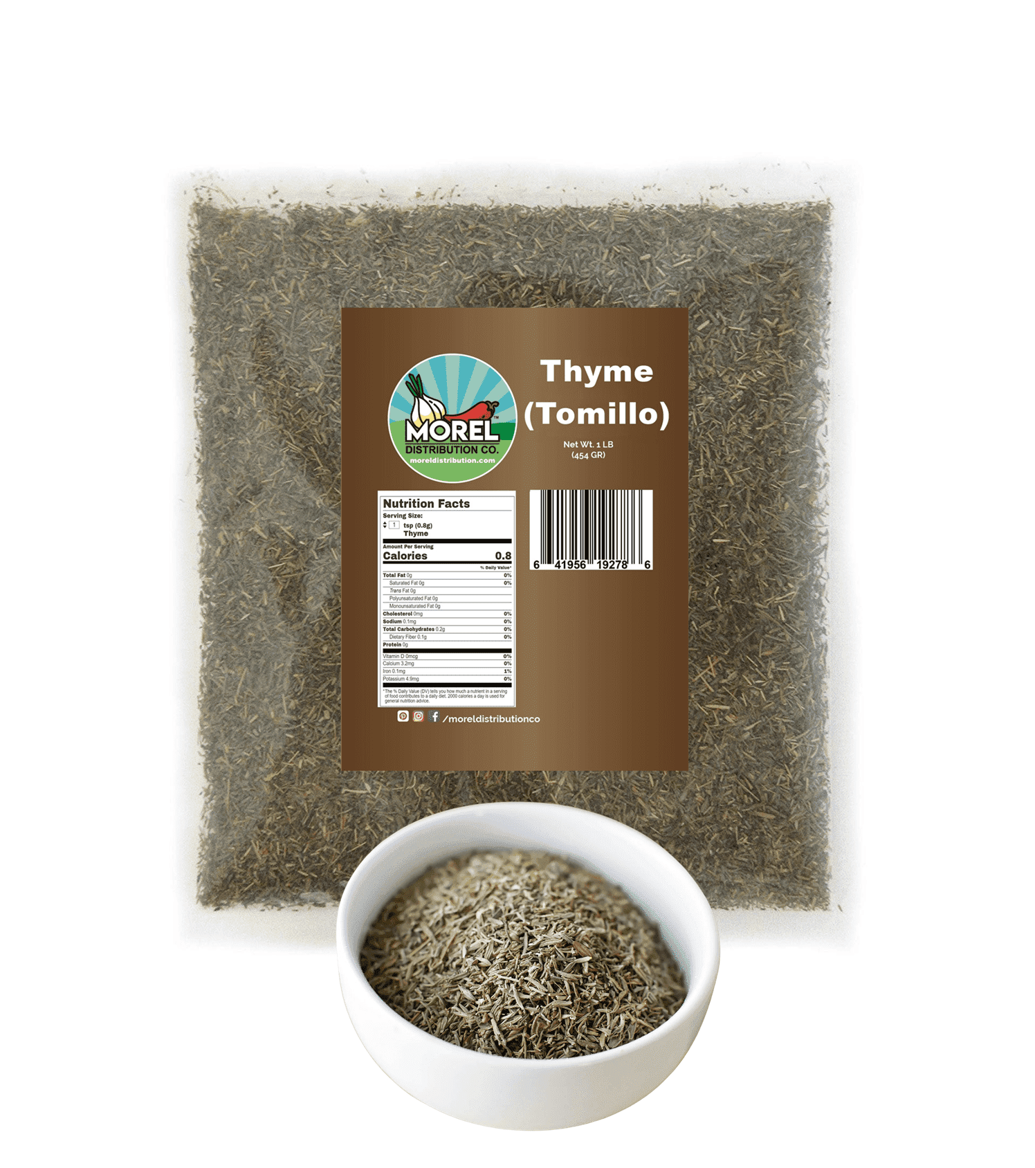 Whole Dried Thyme Leaf, Tomillo. 1 lb. - Walmart.com