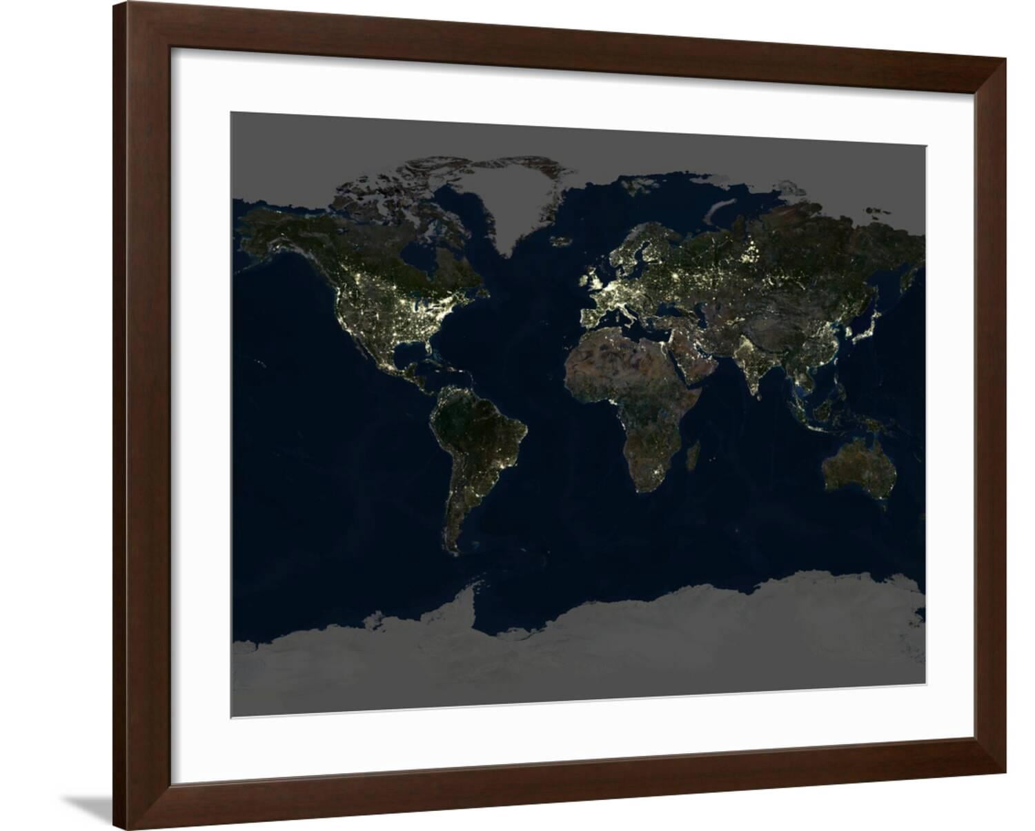Art.com Whole Earth At Night, Satellite Image Photographic Print by ...
