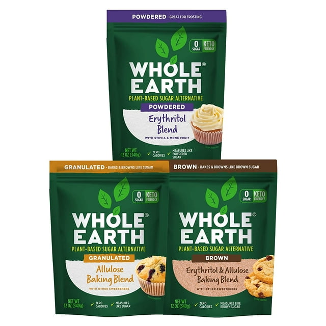 Whole Earth Baker's Trio - Granulated Allulose Baking Blend, Brown ...