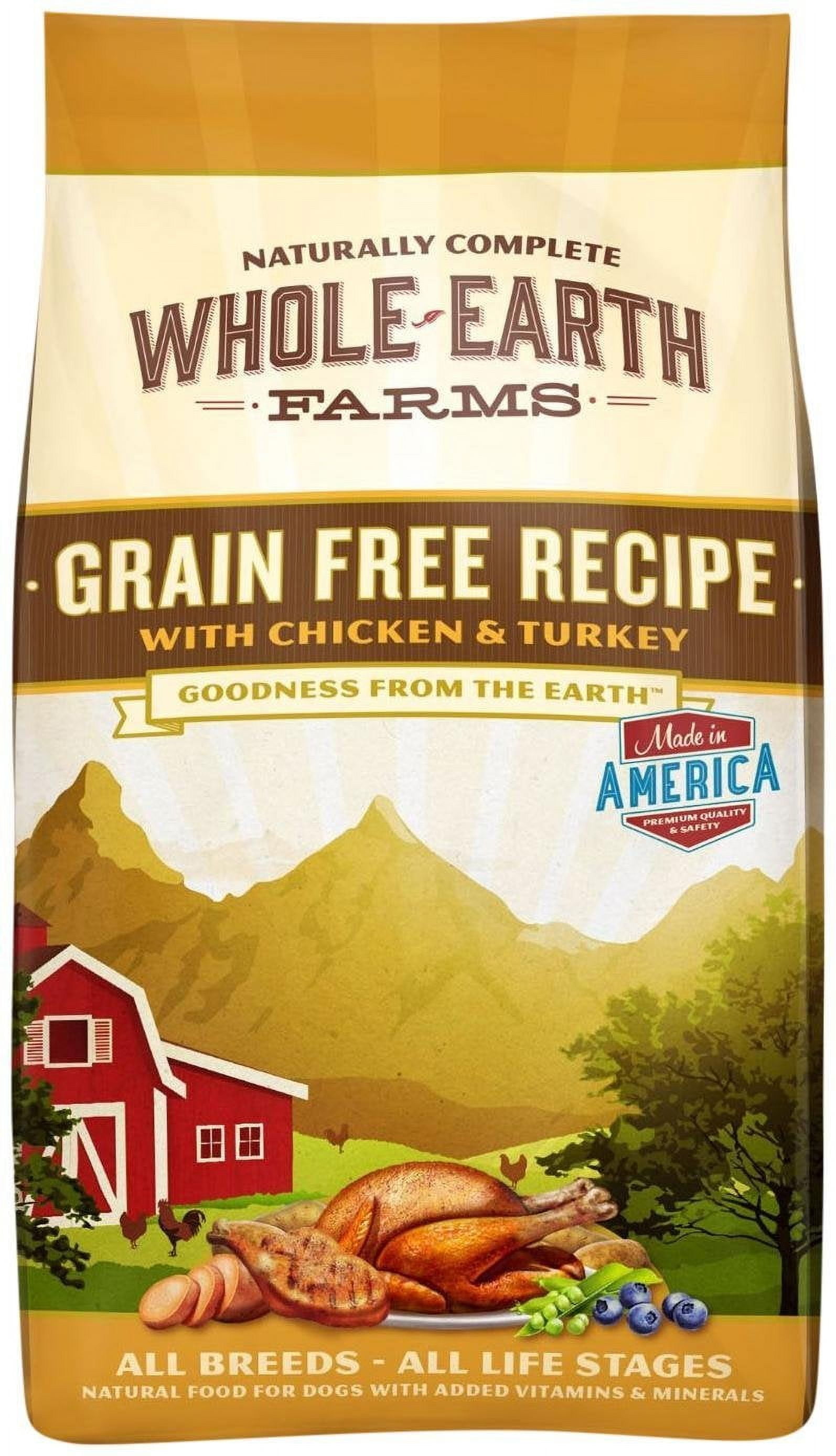Whole Earth Farms Natural OIF8 Grain Free Dry Kibble, Wholesome and ...