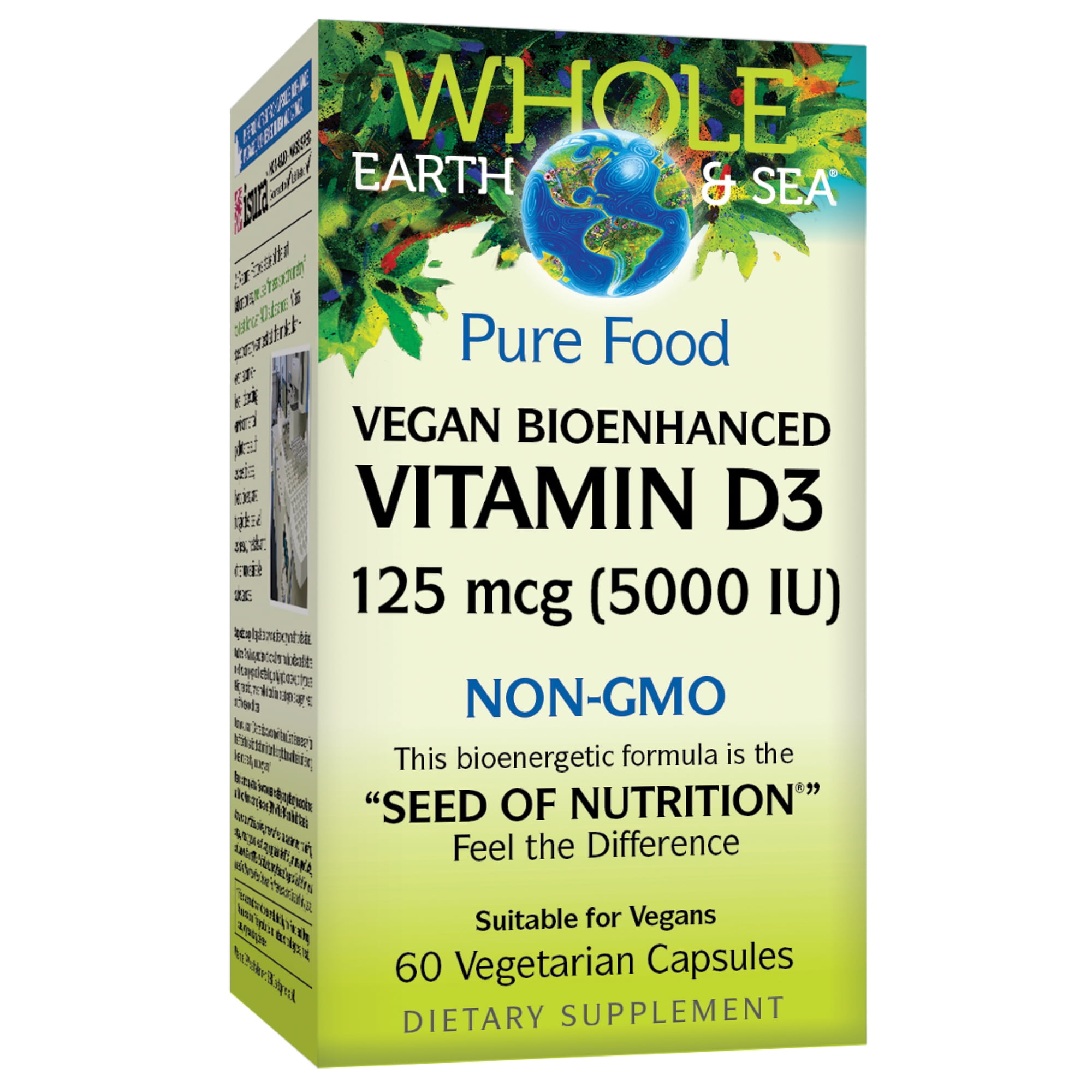 Whole Earth & Sea from Natural Factors, Vitamin D3 5000 IU (125 mcg ...