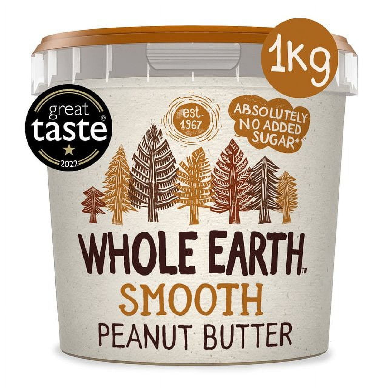 Whole Earth Smooth Peanut Butter 1kg - Walmart.com