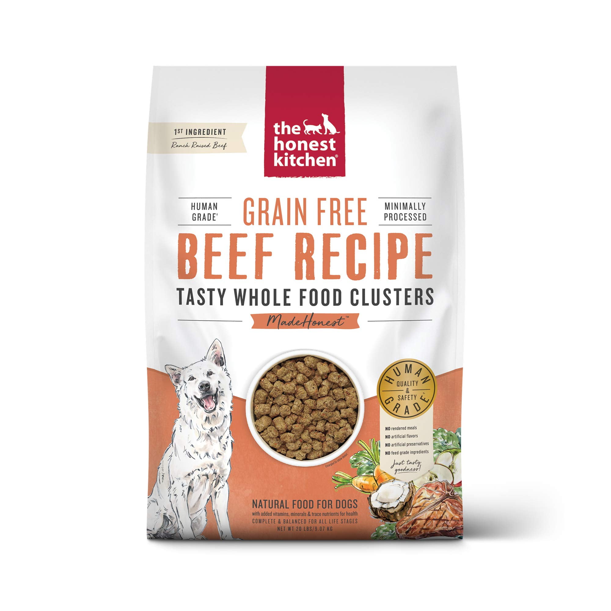 Whole Food Clusters Grain Free Beef Dry Dog Food, 20 Lb Bag - Walmart.com